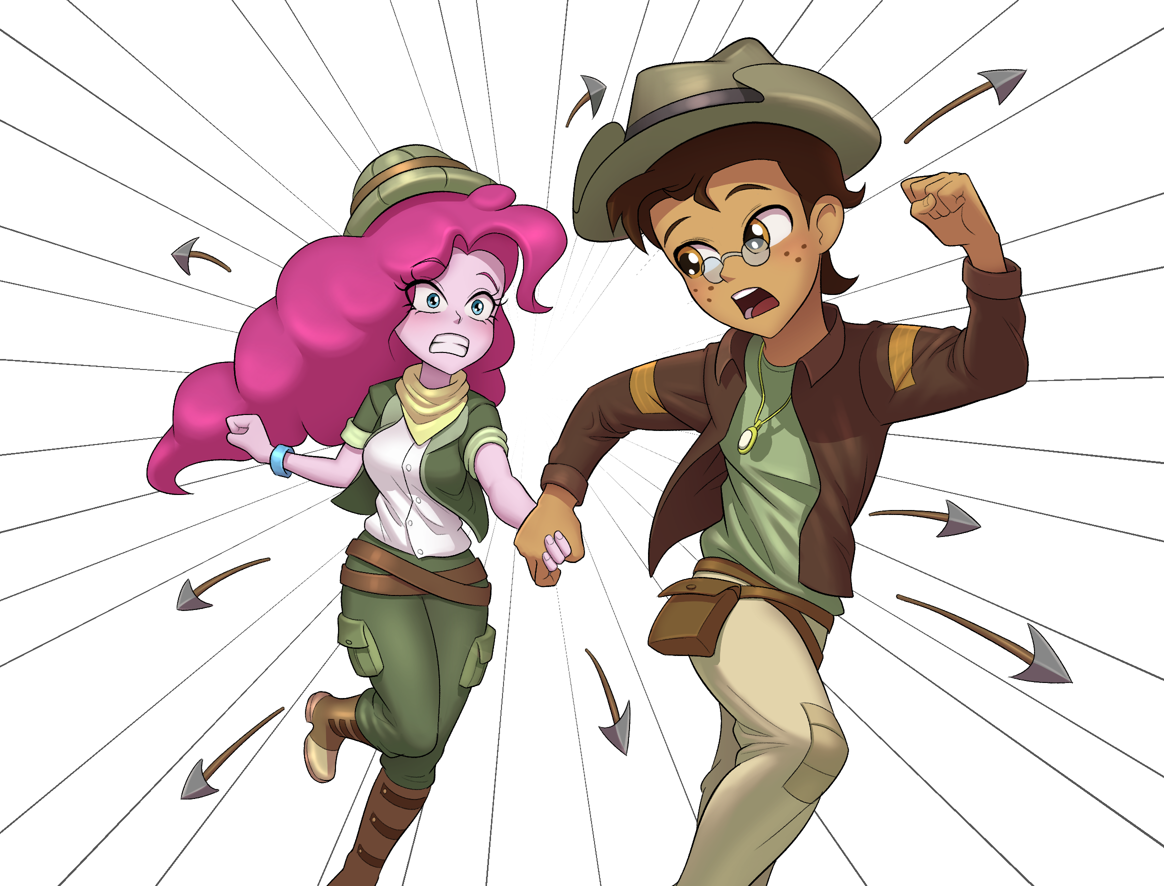 #2174694 - safe, artist:anon_bardos, pinkie pie, oc, oc:copper plume ...