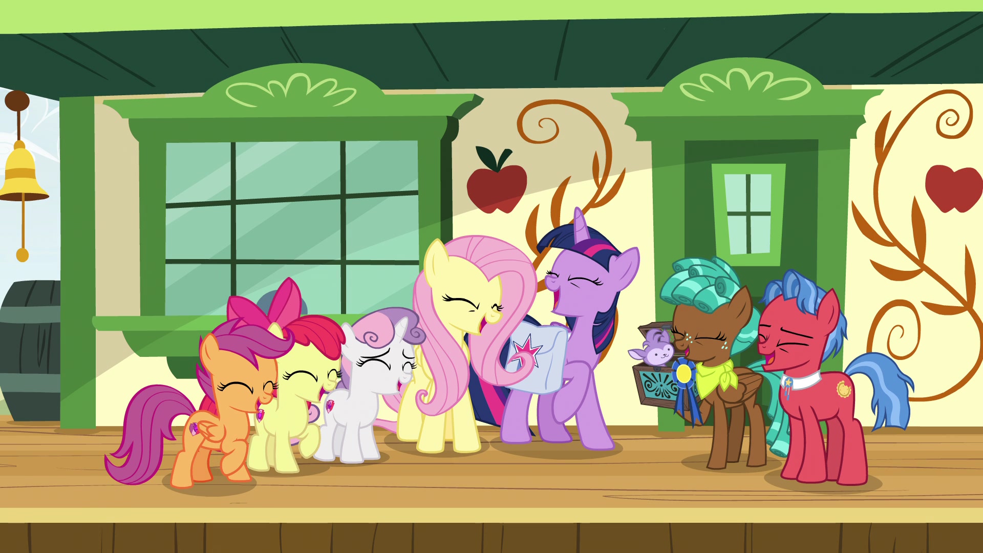 2194672 Safe Screencap Apple Bloom Biscuit Bloofy Fluttershy