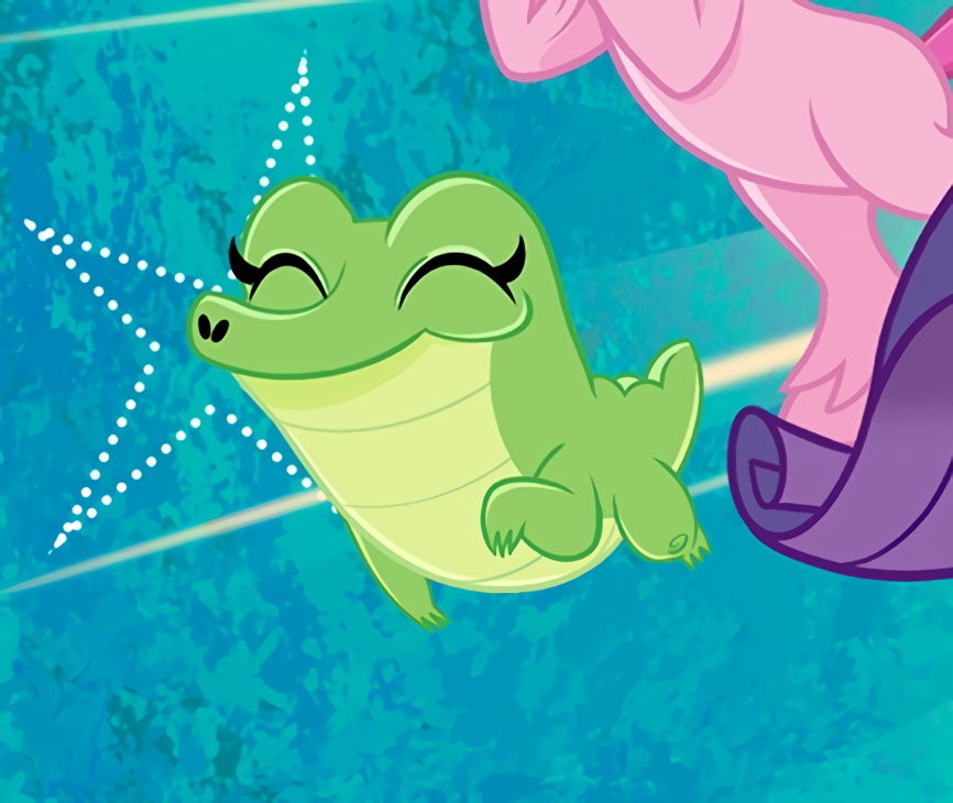 #2195379 - safe, edit, gummy, pinkie pie, rarity, alligator, earth pony ...