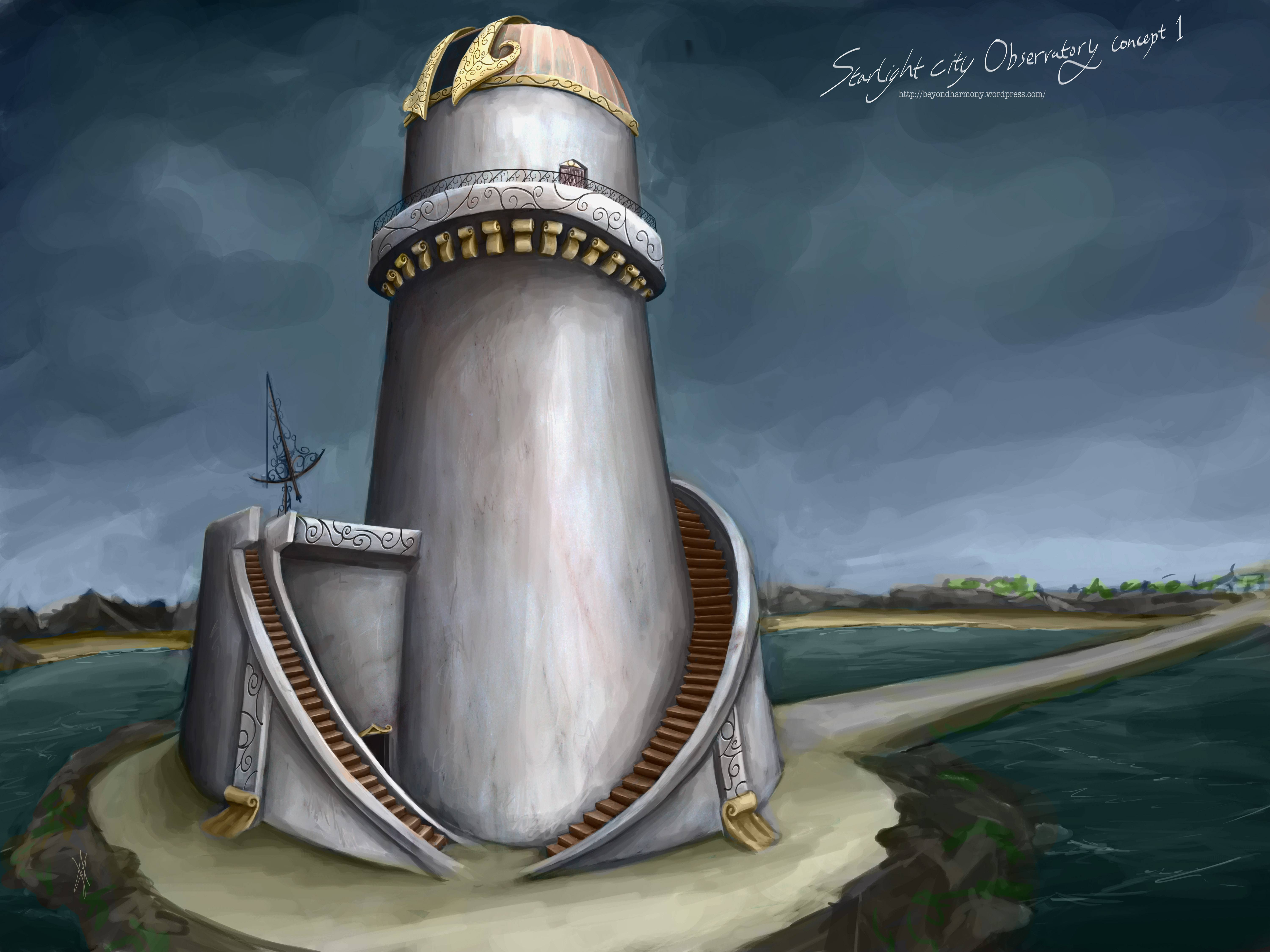 #2198749 - artist needed, safe, pony, concept art, observatory - Derpibooru