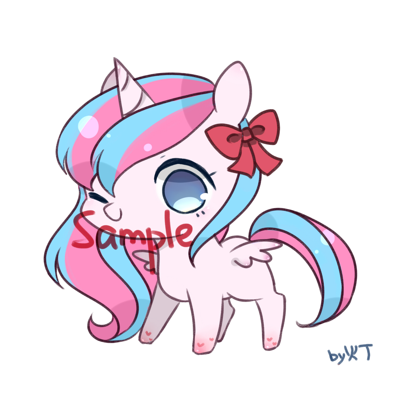#1965202 - safe, artist:lity, oc, oc only, alicorn, pony, bow, chibi ...