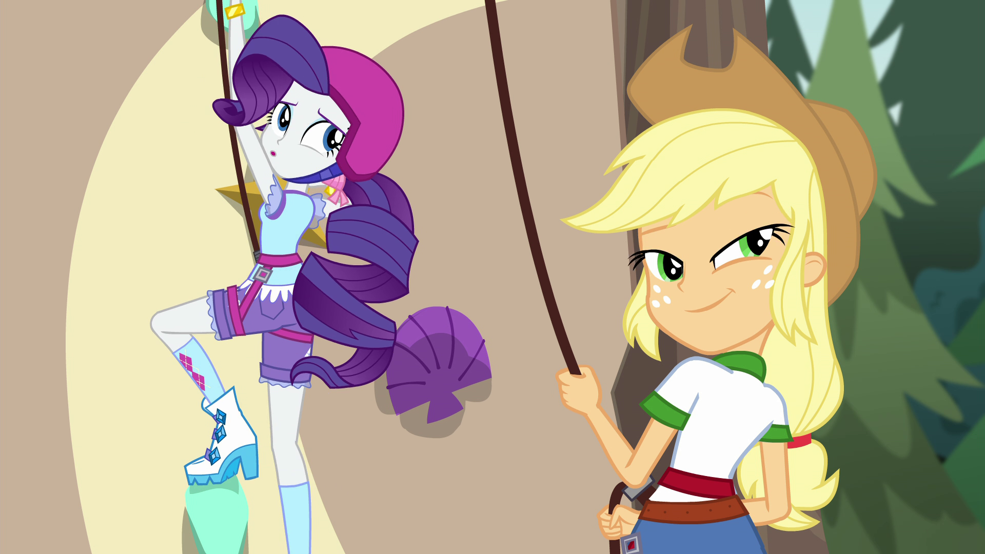 #1952211 - safe, screencap, applejack, rarity, equestria girls, g4, my ...