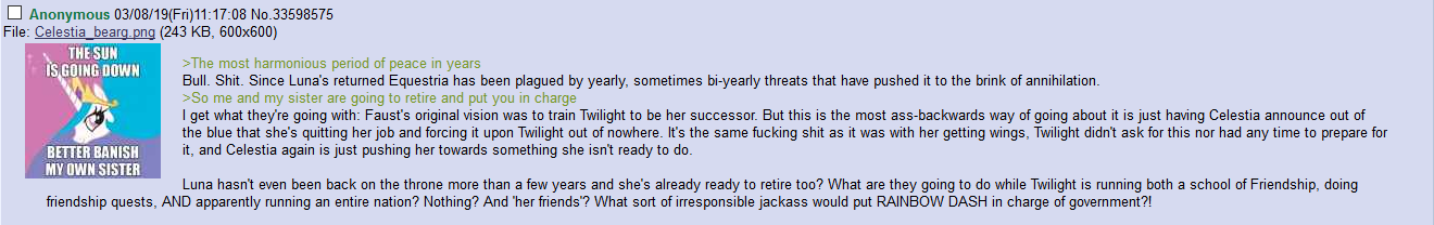 #1980509 - safe, princess celestia, spoiler:s09, 4chan, 4chan screencap ...