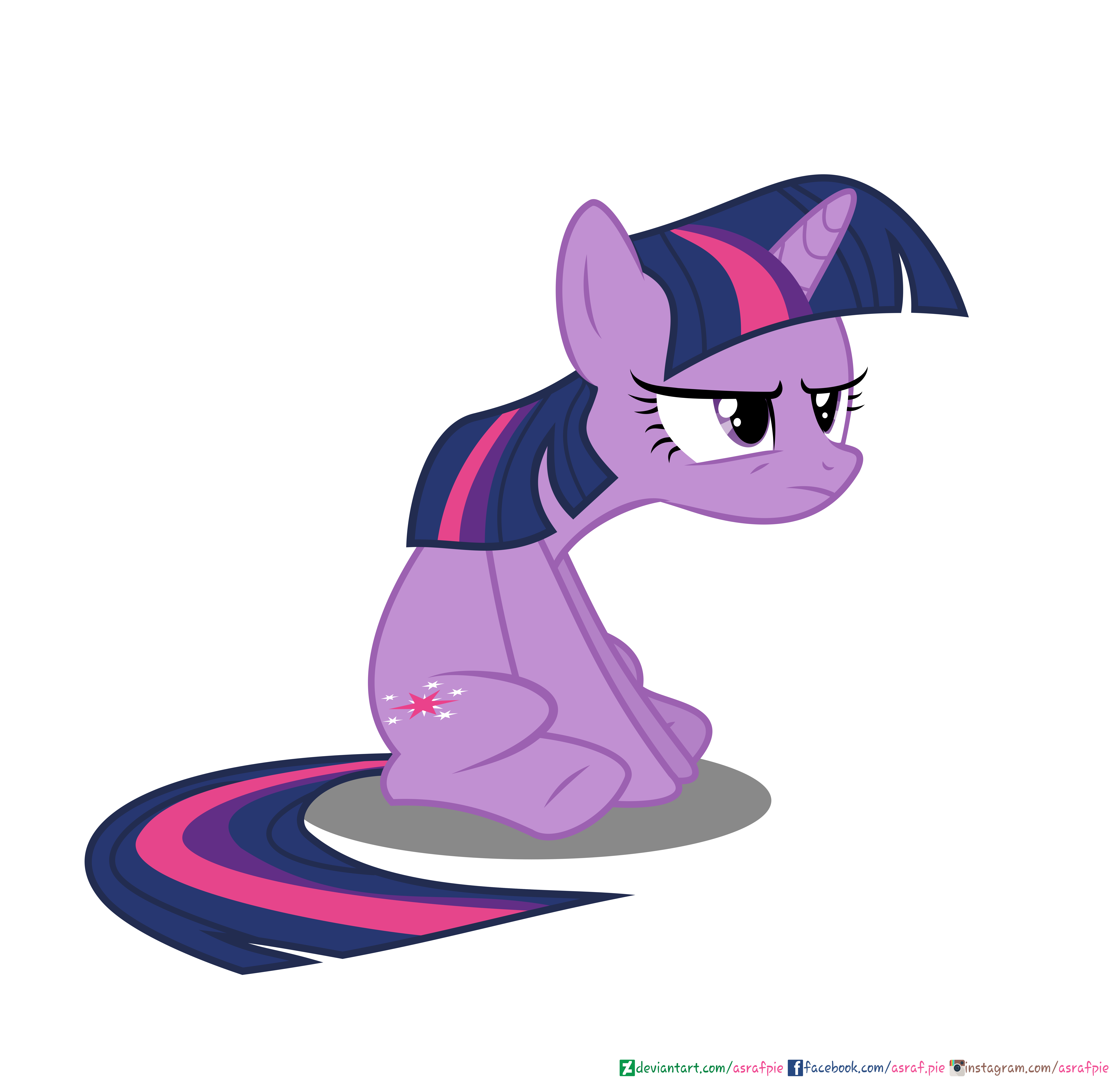 #2013787 - safe, artist:asrafpie, twilight sparkle, pony, unicorn, g4 ...