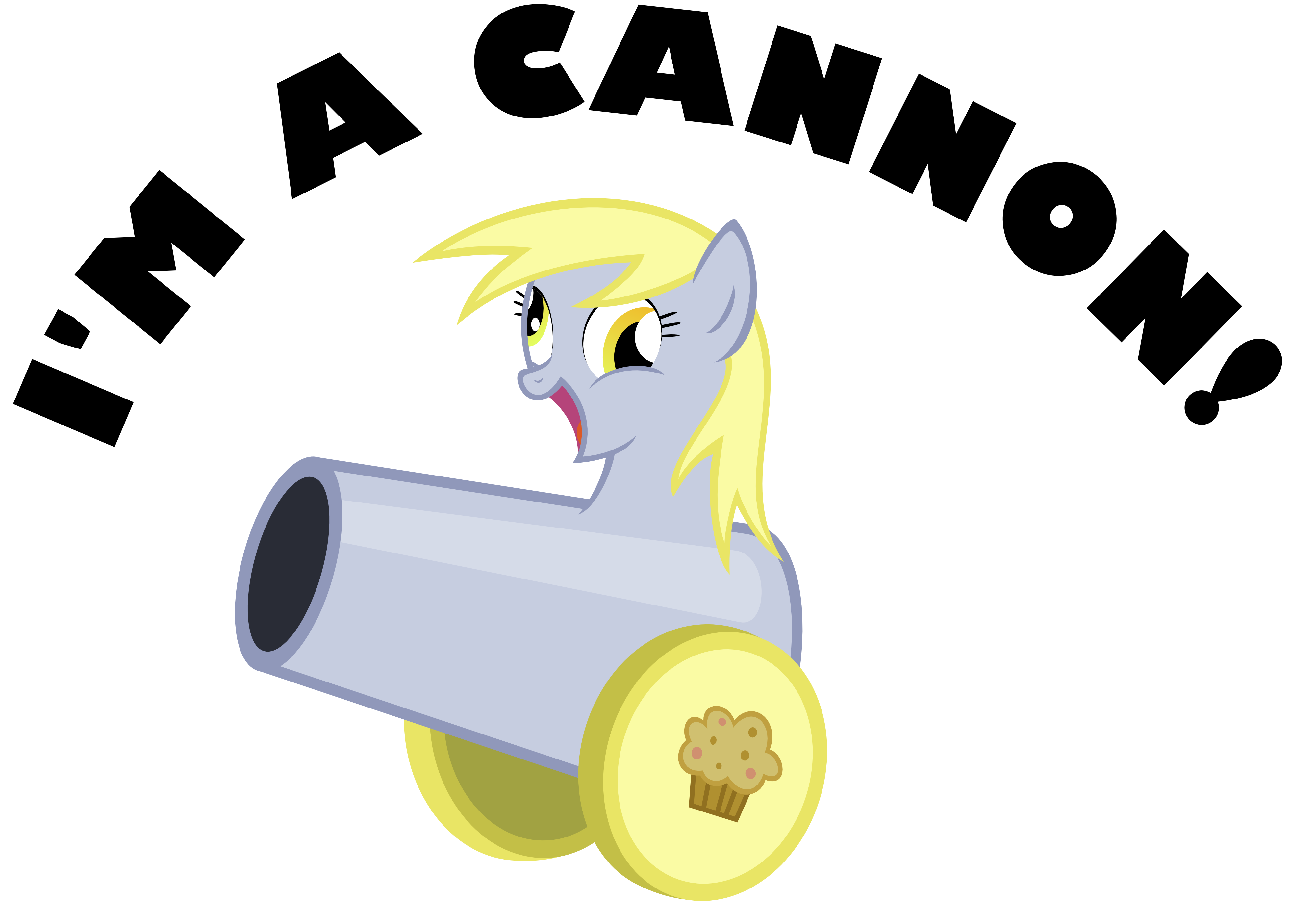 #2016328 - safe, artist:kalleflaxx, derpy hooves, pegasus, pony, cannon ...