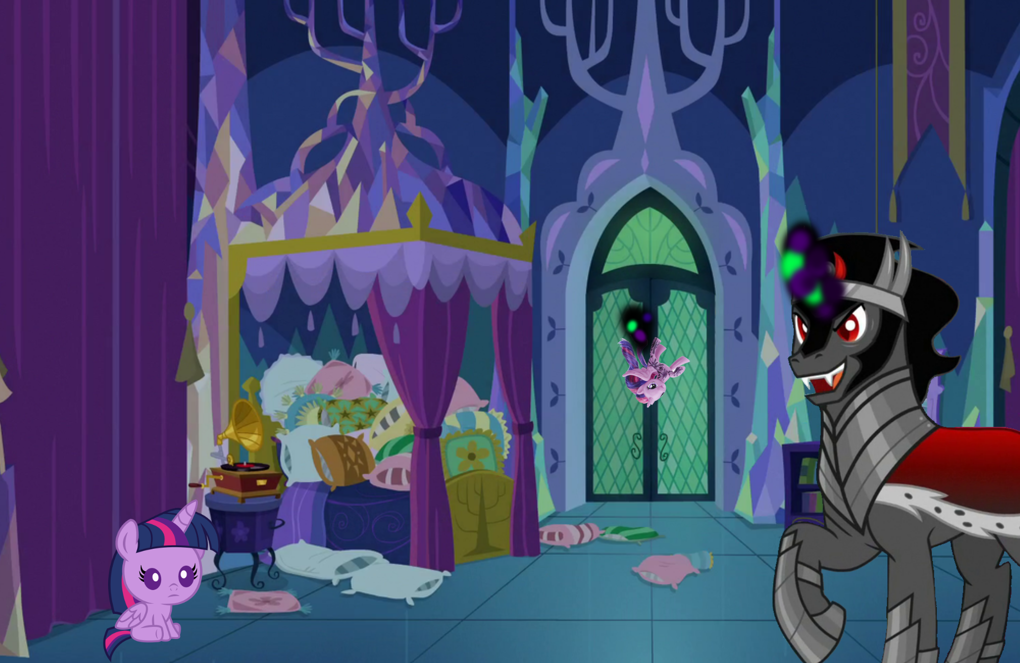 #2019199 - safe, king sombra, twilight sparkle, alicorn, pony, ail ...