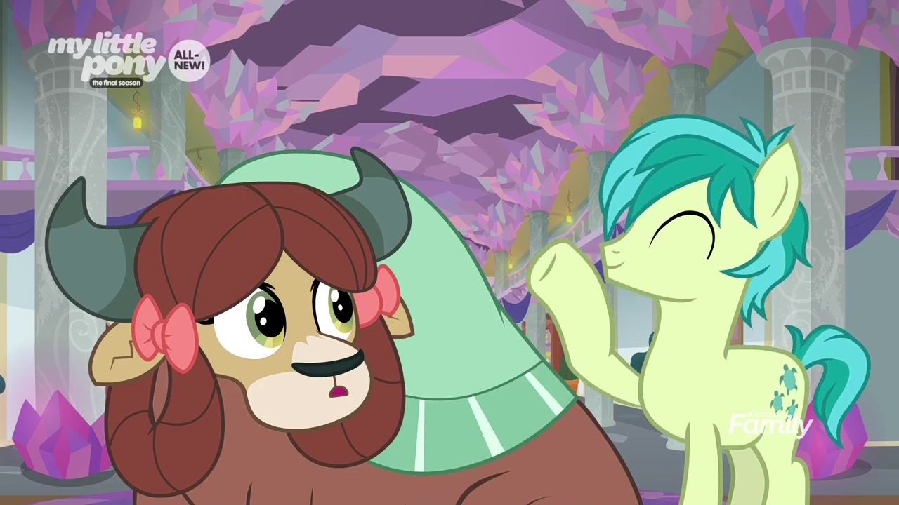 #2037045 - safe, screencap, sandbar, yona, earth pony, pony, yak, g4 ...