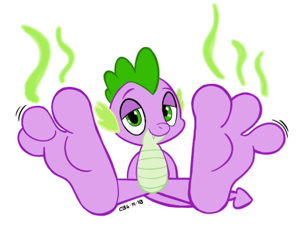 #2050650 - suggestive, artist:cheesybear, spike, dragon, g4, feet ...