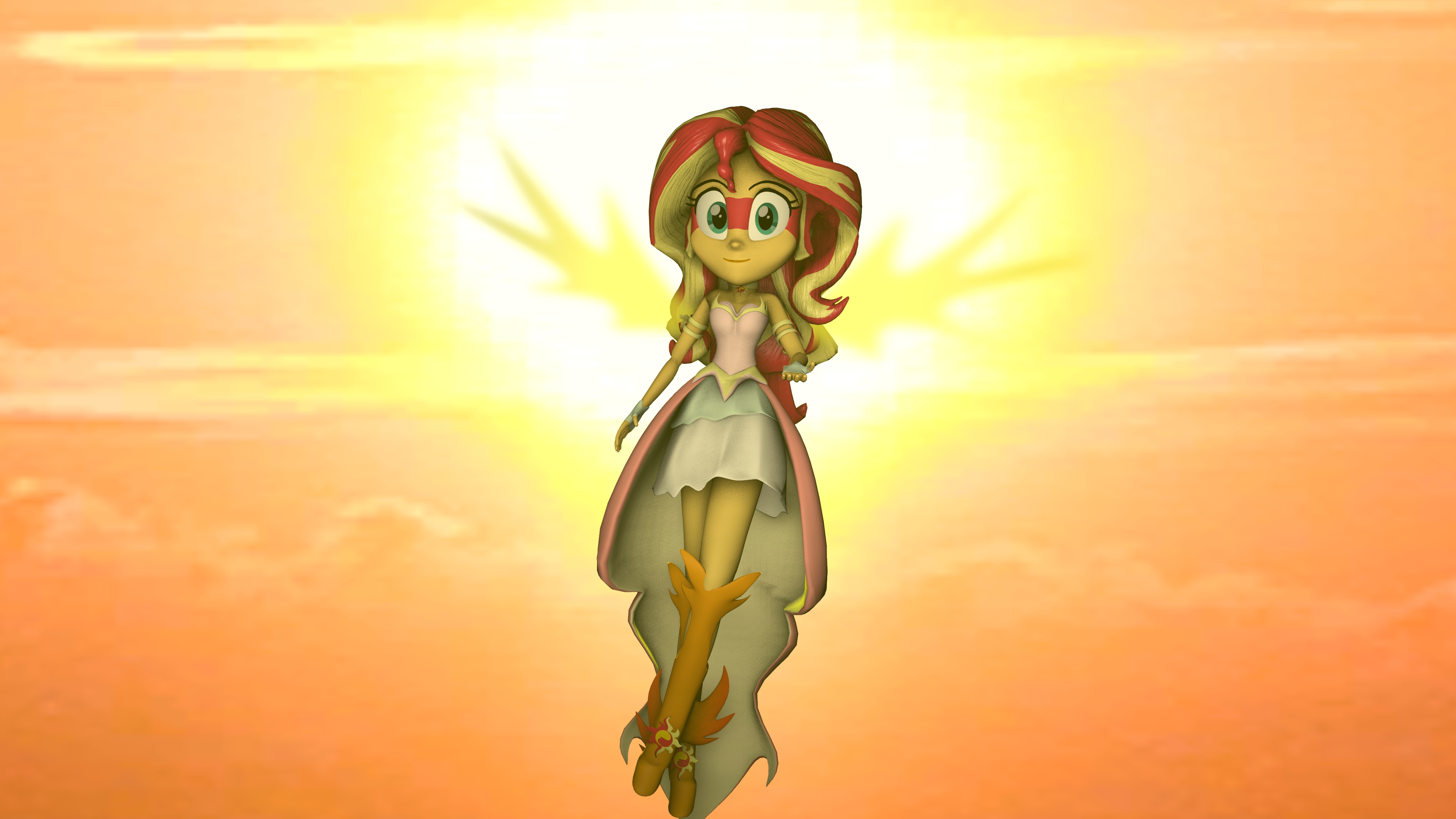 #2053782 - safe, alternate version, artist:fazbearsparkle, sunset ...