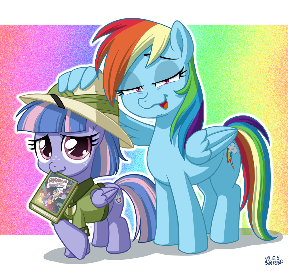 #2031214 - safe, artist:uotapo, daring do, rainbow dash, wind sprint ...