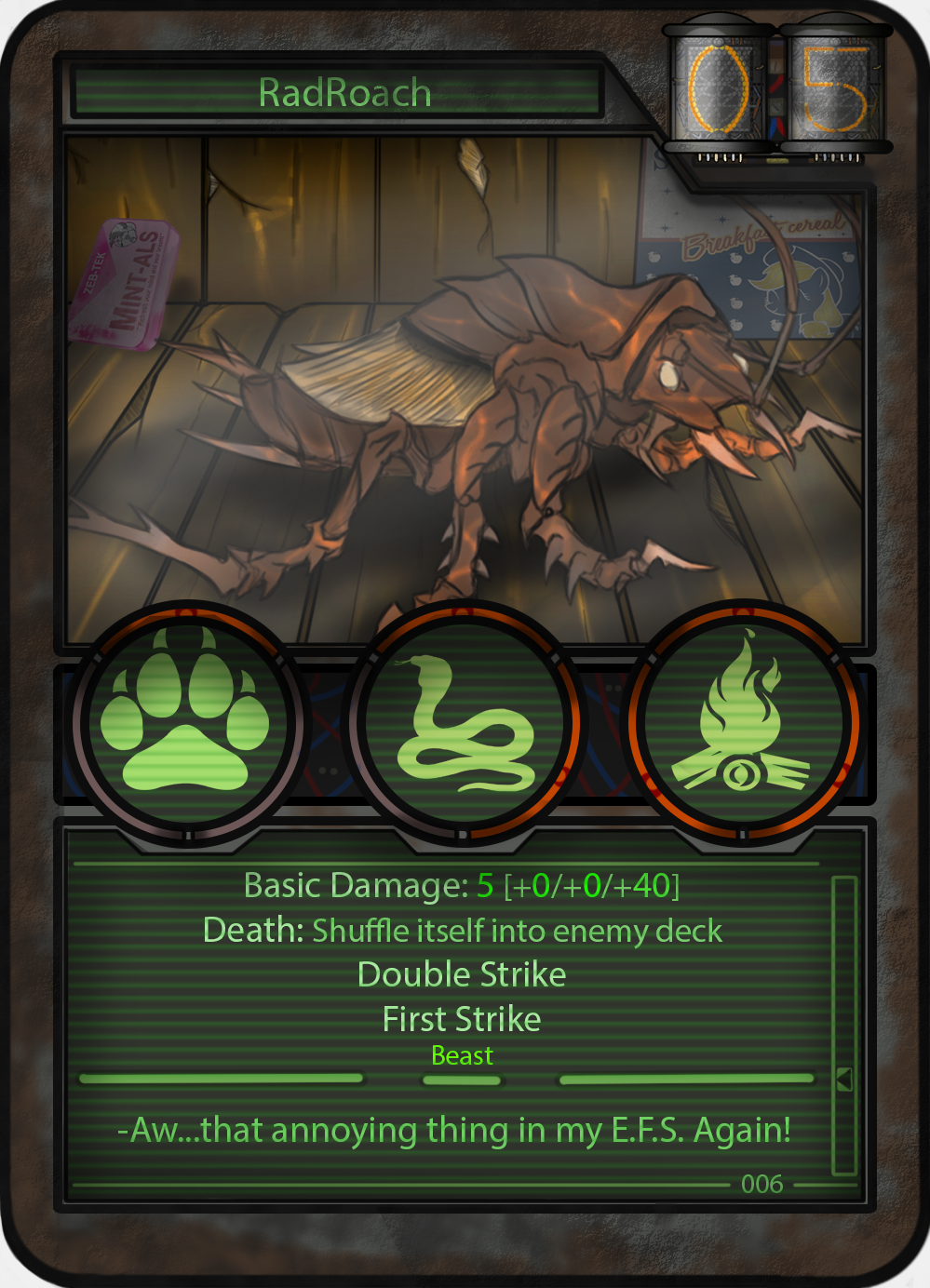 #2077093 - safe, artist:devorierdeos, insect, radroach, zebra, fallout ...