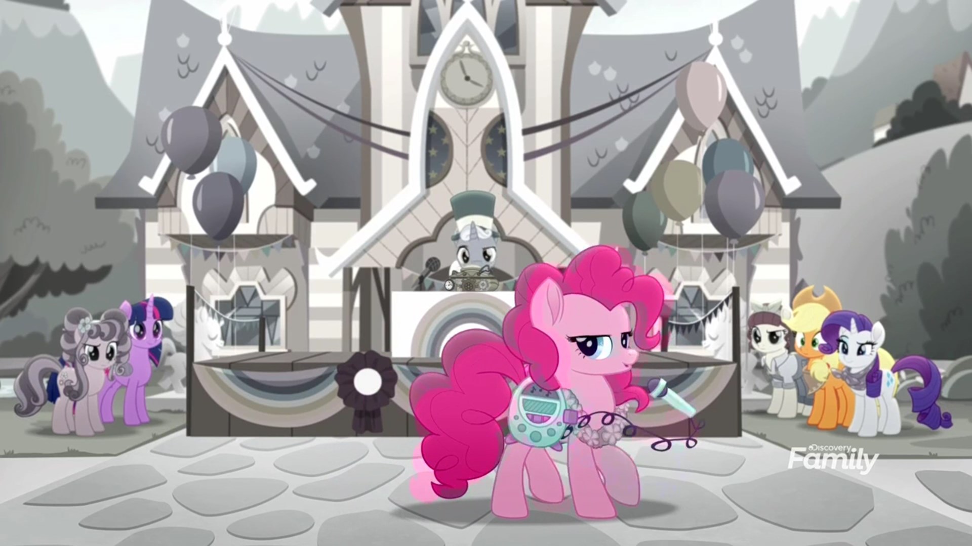 #2078540 - safe, screencap, applejack, petunia petals, pinkie pie ...