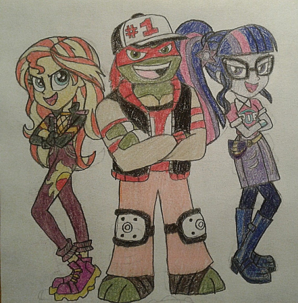 #2059678 - safe, artist:jebens1, sci-twi, sunset shimmer, twilight ...