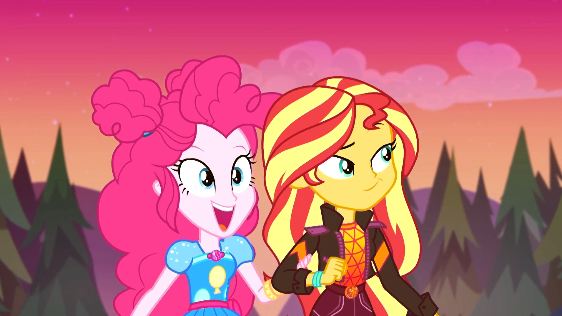 #2110286 - safe, screencap, pinkie pie, sunset shimmer, equestria girls ...