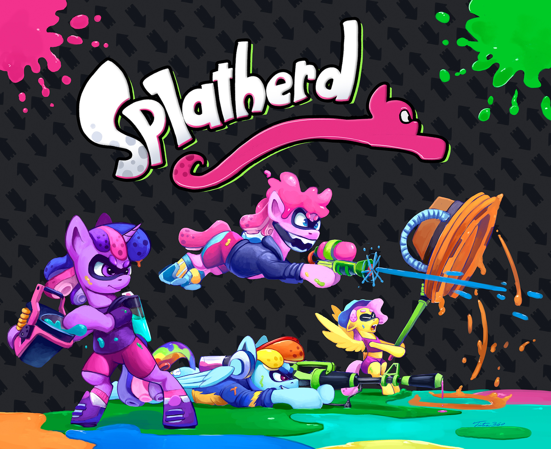 #2246826 - safe, artist:tsitra360, fluttershy, pinkie pie, rainbow dash ...