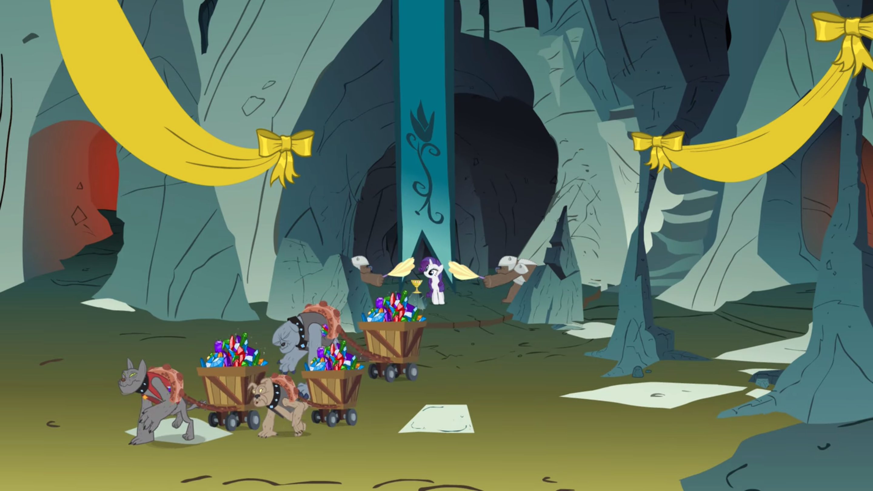#2236728 - safe, screencap, fido, rarity, rover, spot, diamond dog ...