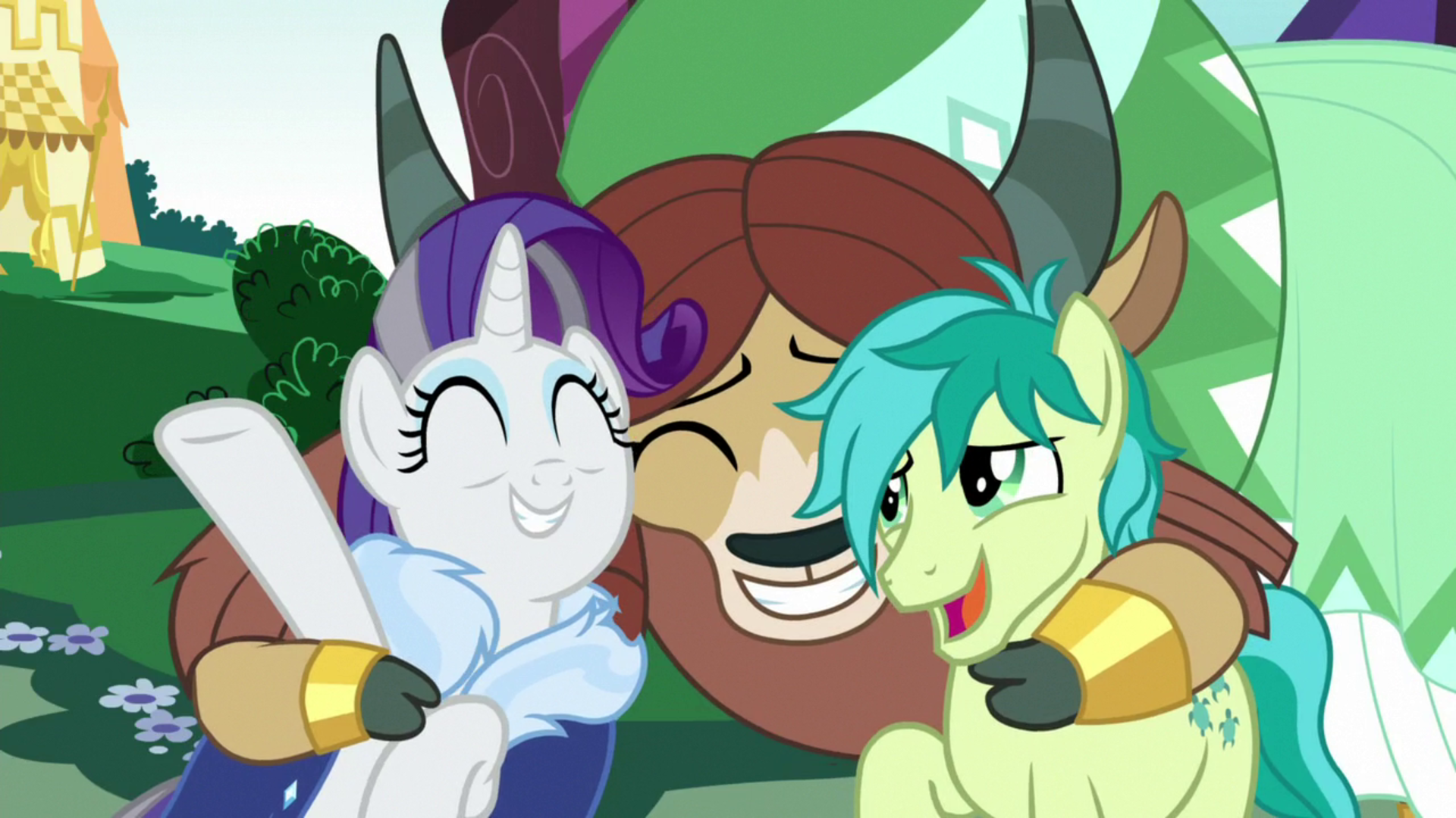 #2488212 - safe, screencap, rarity, sandbar, yona, earth pony, pony ...