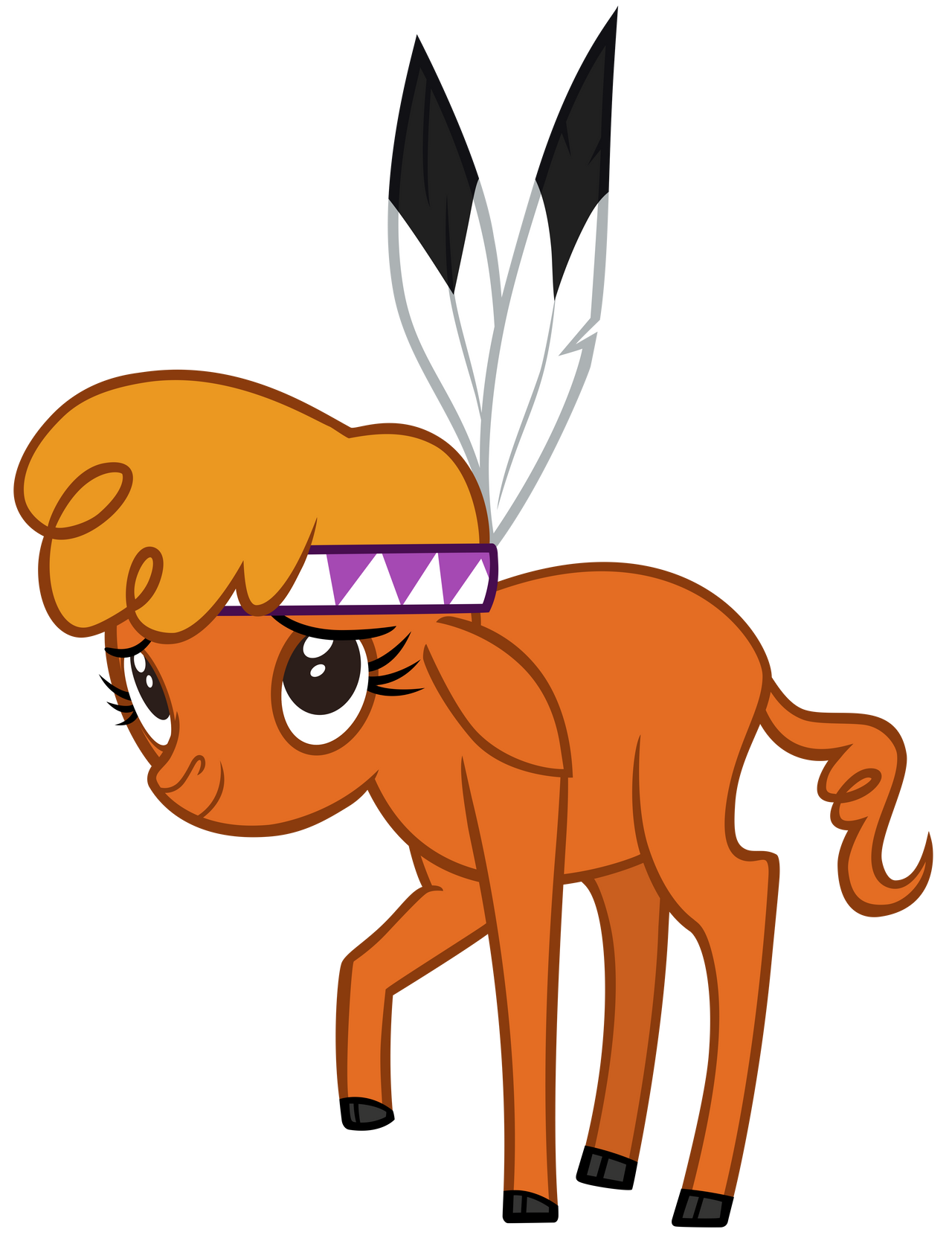#2508257 - safe, artist:andoanimalia, little strongheart, buffalo, pony ...