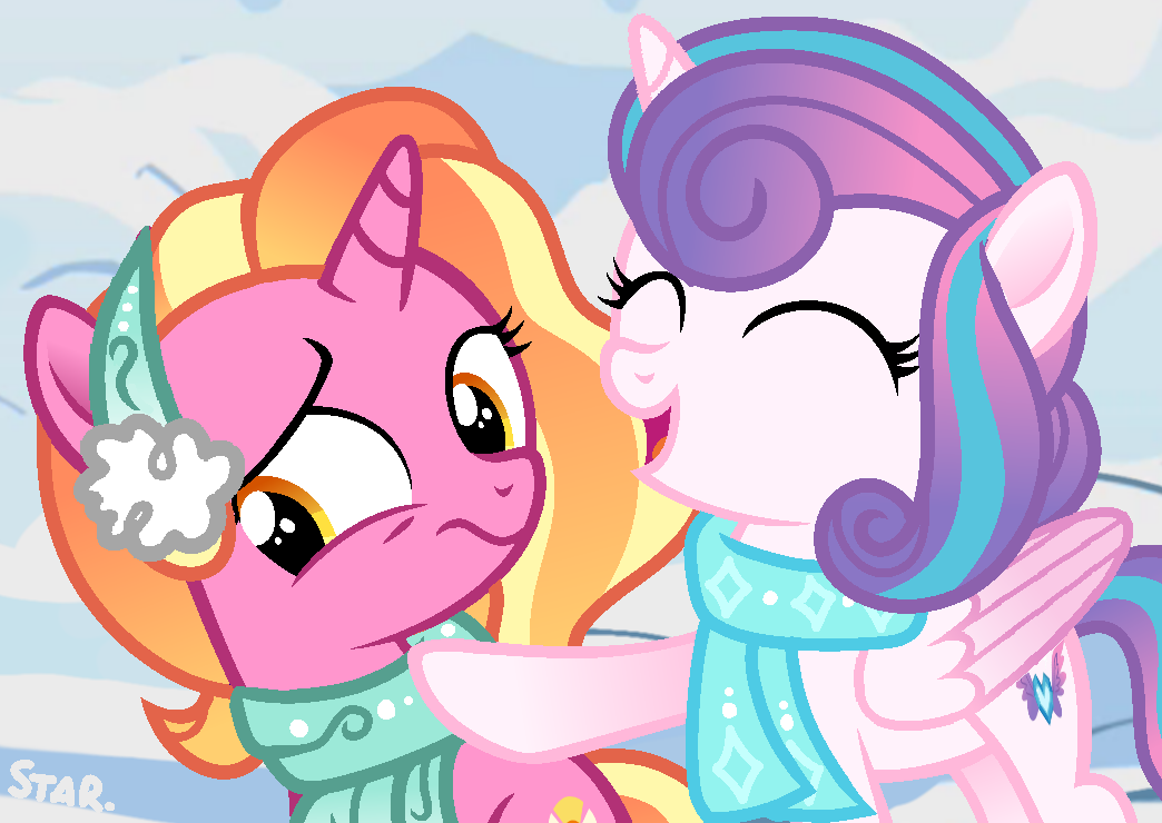 #2516578 - safe, artist:star-gaze-pony, luster dawn, princess flurry ...