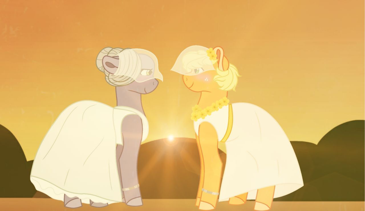 #2501048 - safe, artist:abbi--arson, applejack, limestone pie, earth ...