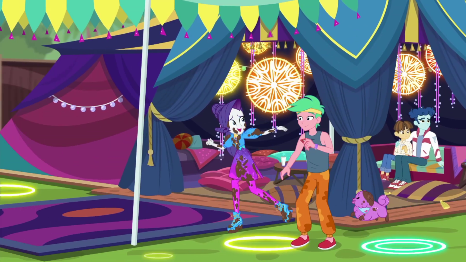 #2520573 - safe, screencap, curly winds, lemon zack, princess thunder ...