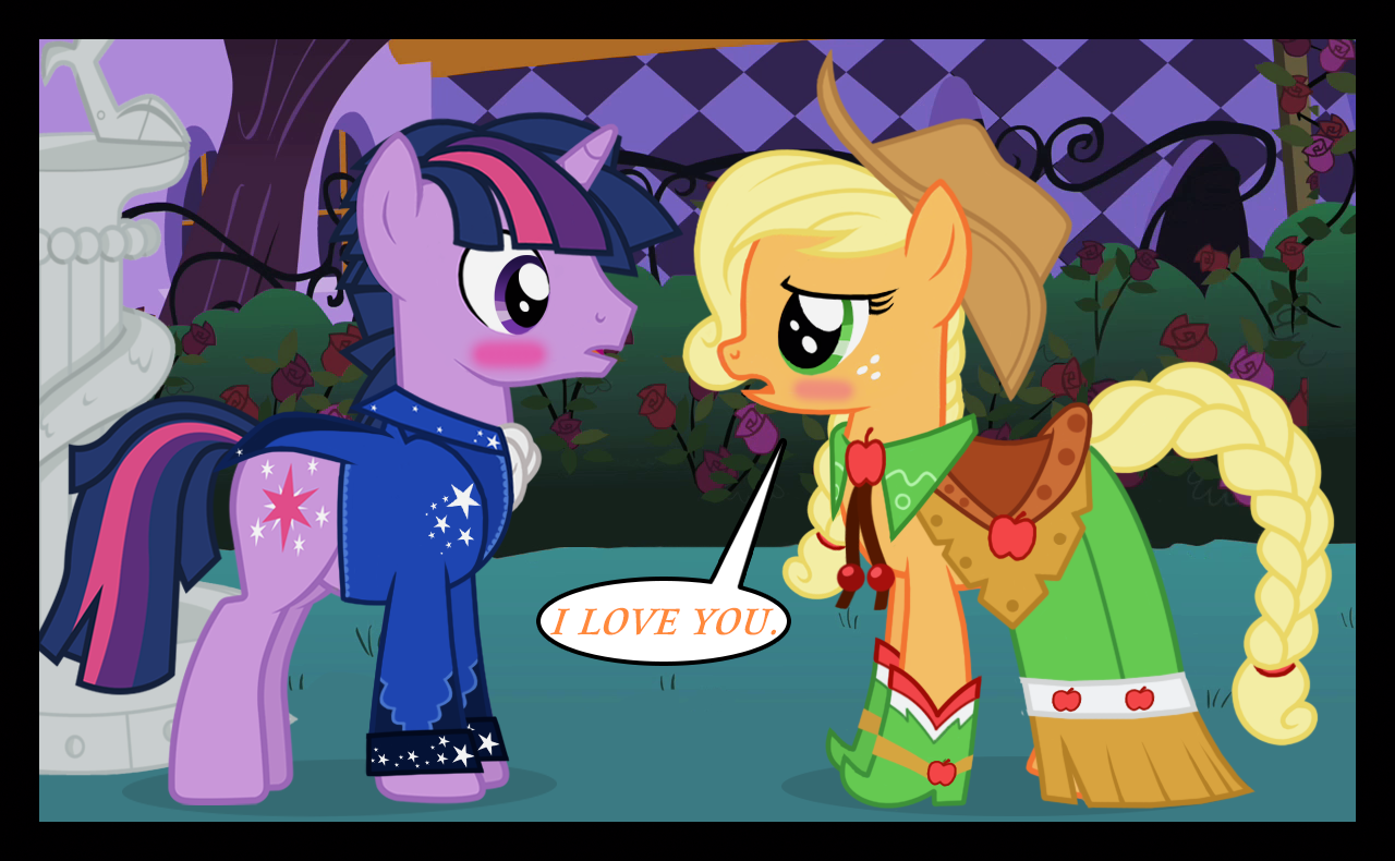 #2501782 - safe, artist:bigsnusnu, applejack, twilight sparkle, earth ...