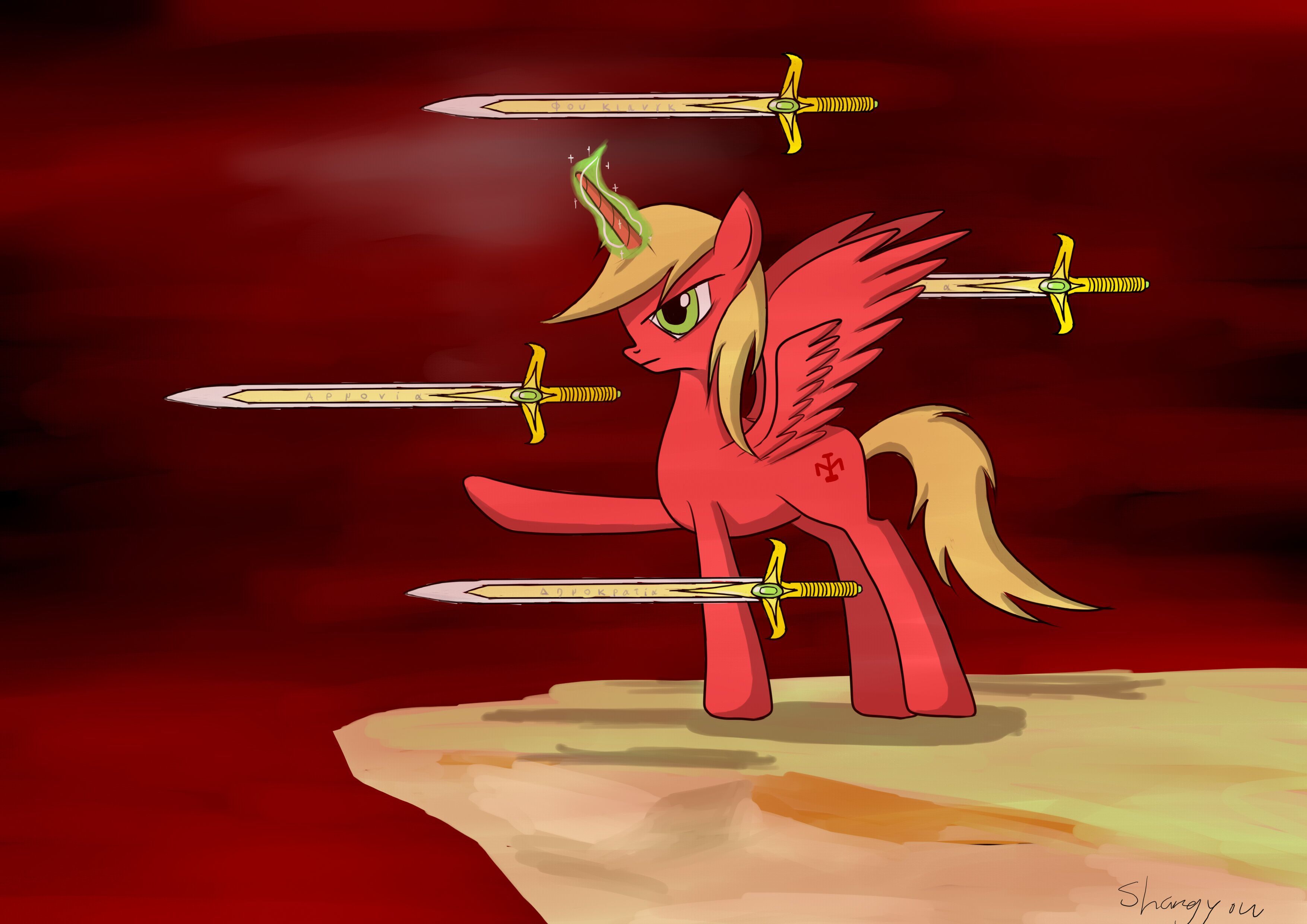 #2279006 - safe, artist:upstream, oc, oc:upstream, alicorn, banzai ...