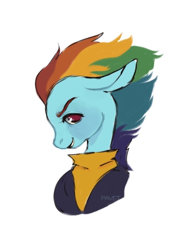 #2281664 - safe, artist:pavetkina, rainbow dash, pony, the last problem ...