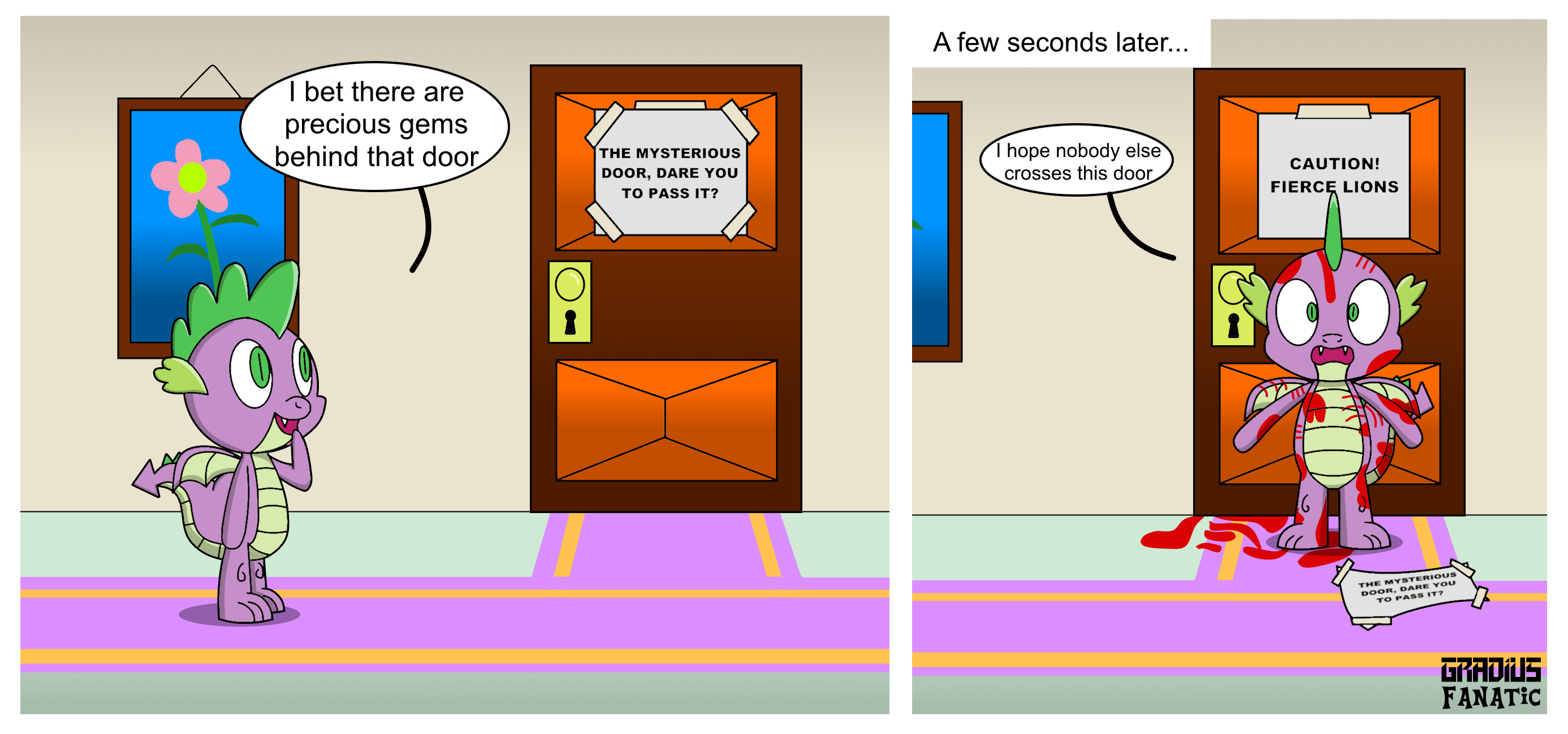 #2294069 - semi-grimdark, artist:gradiusfanatic, spike, dragon, g4, 2 ...