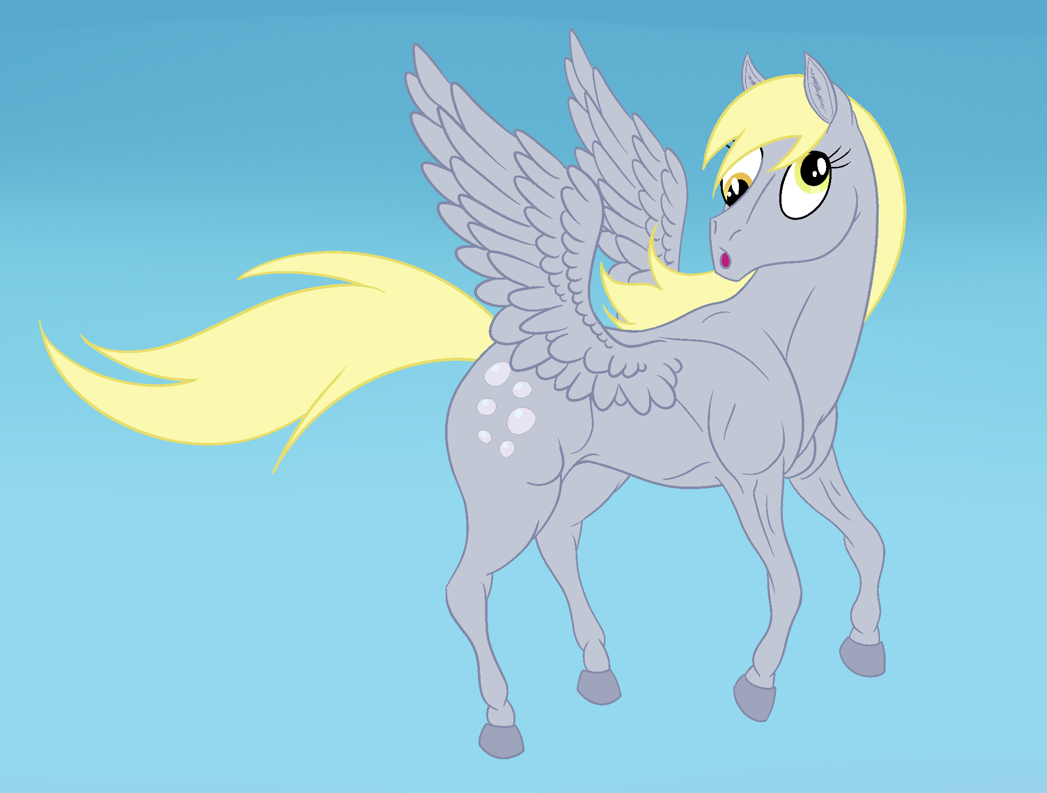 #2302011 - safe, artist:skunk bunk, derpy hooves, pegasus, pony, blue ...