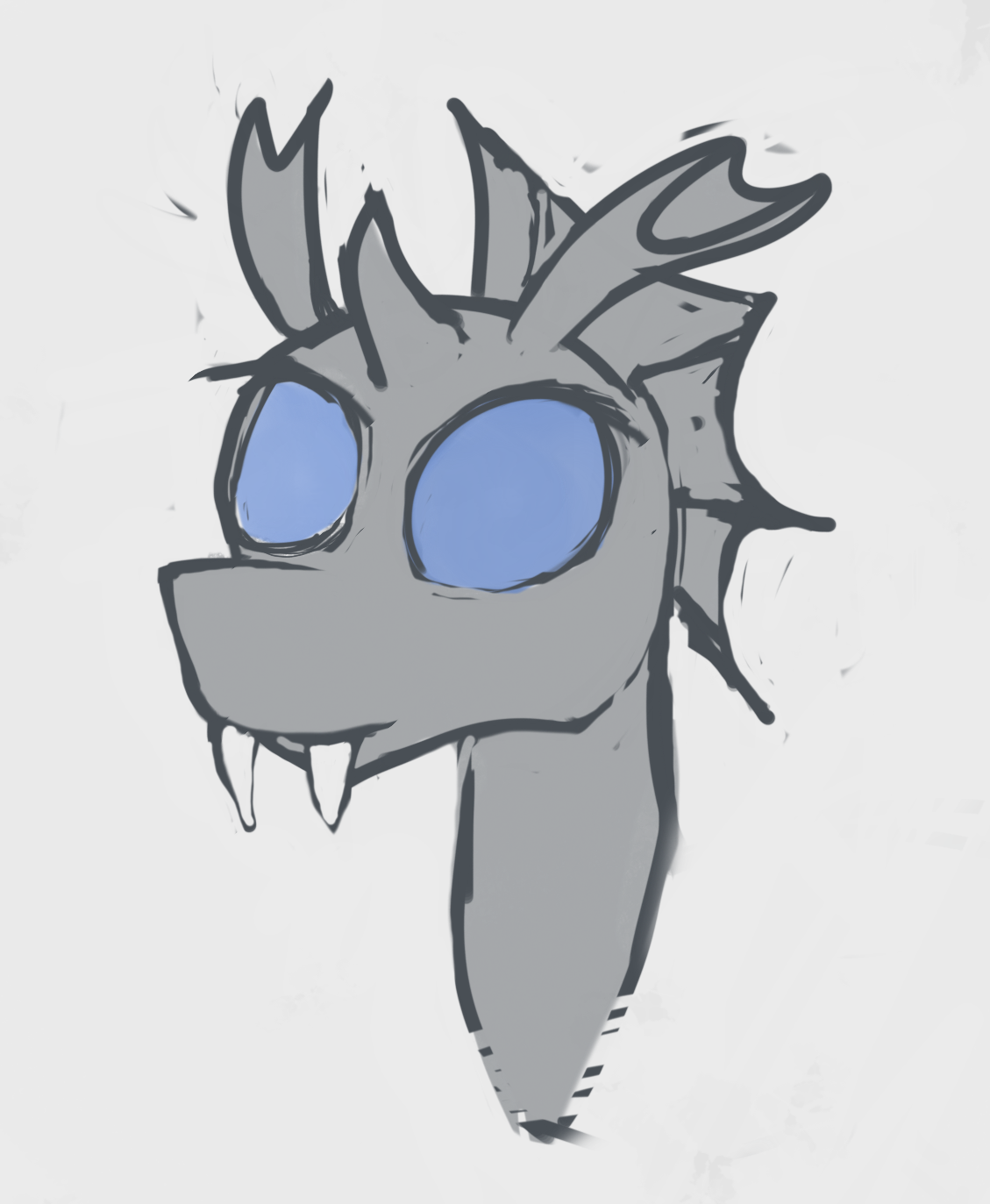 #2307067 - safe, artist:drone3873, changeling, bust, drone, portrait ...