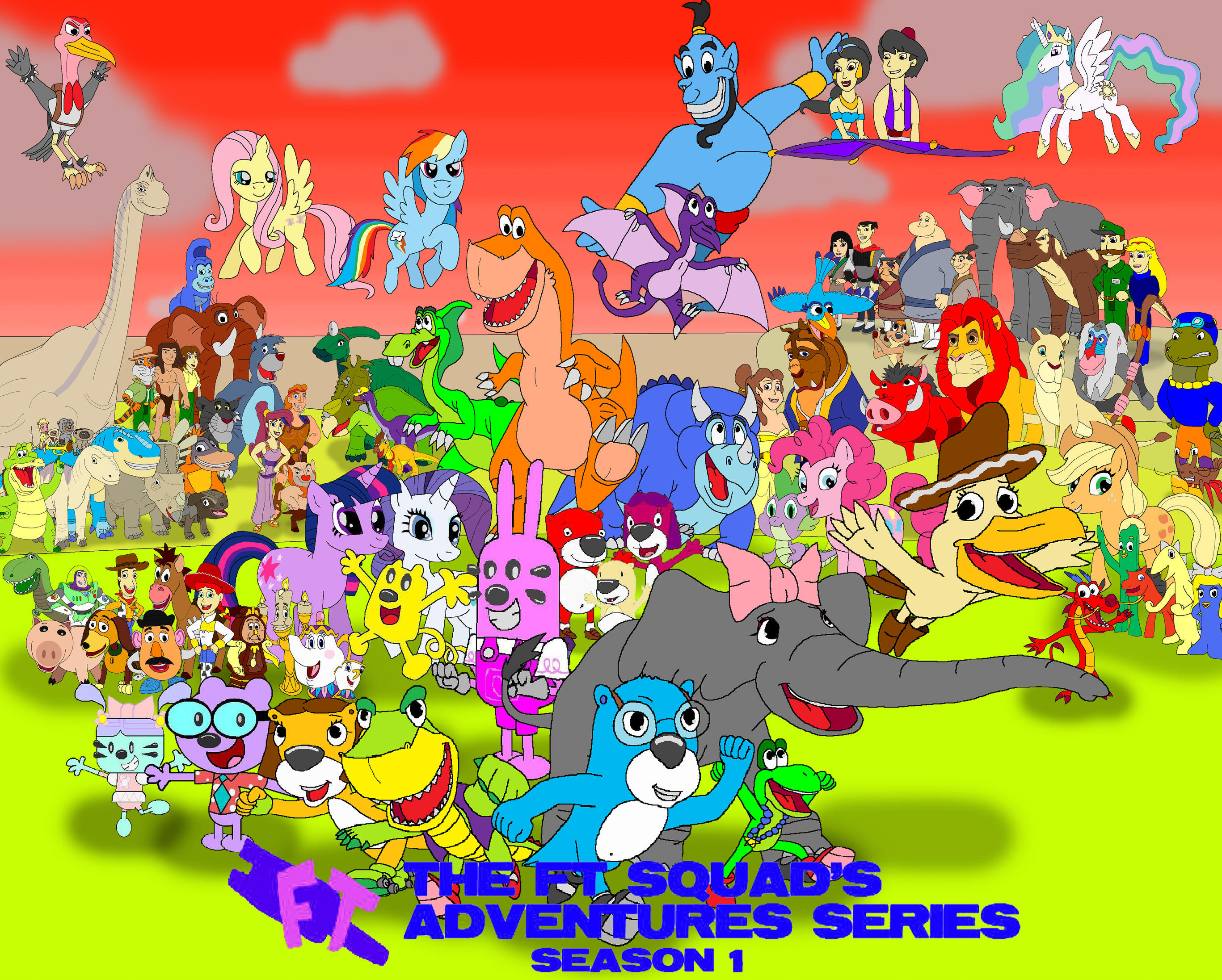 #2288975 - safe, artist:kylgrv, applejack, fluttershy, pinkie pie ...