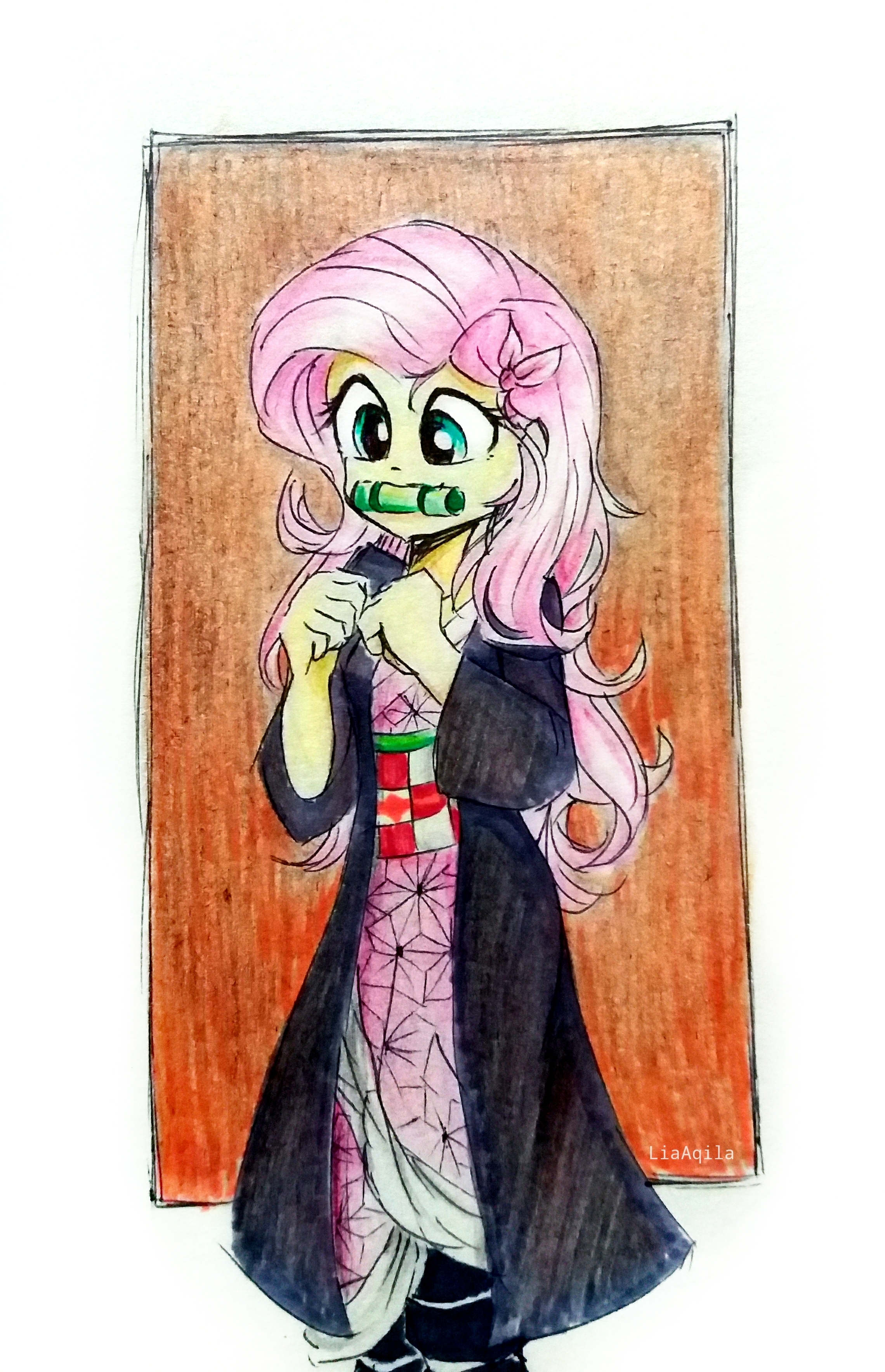 #2328433 - safe, artist:liaaqila, fluttershy, equestria girls, g4, bit ...