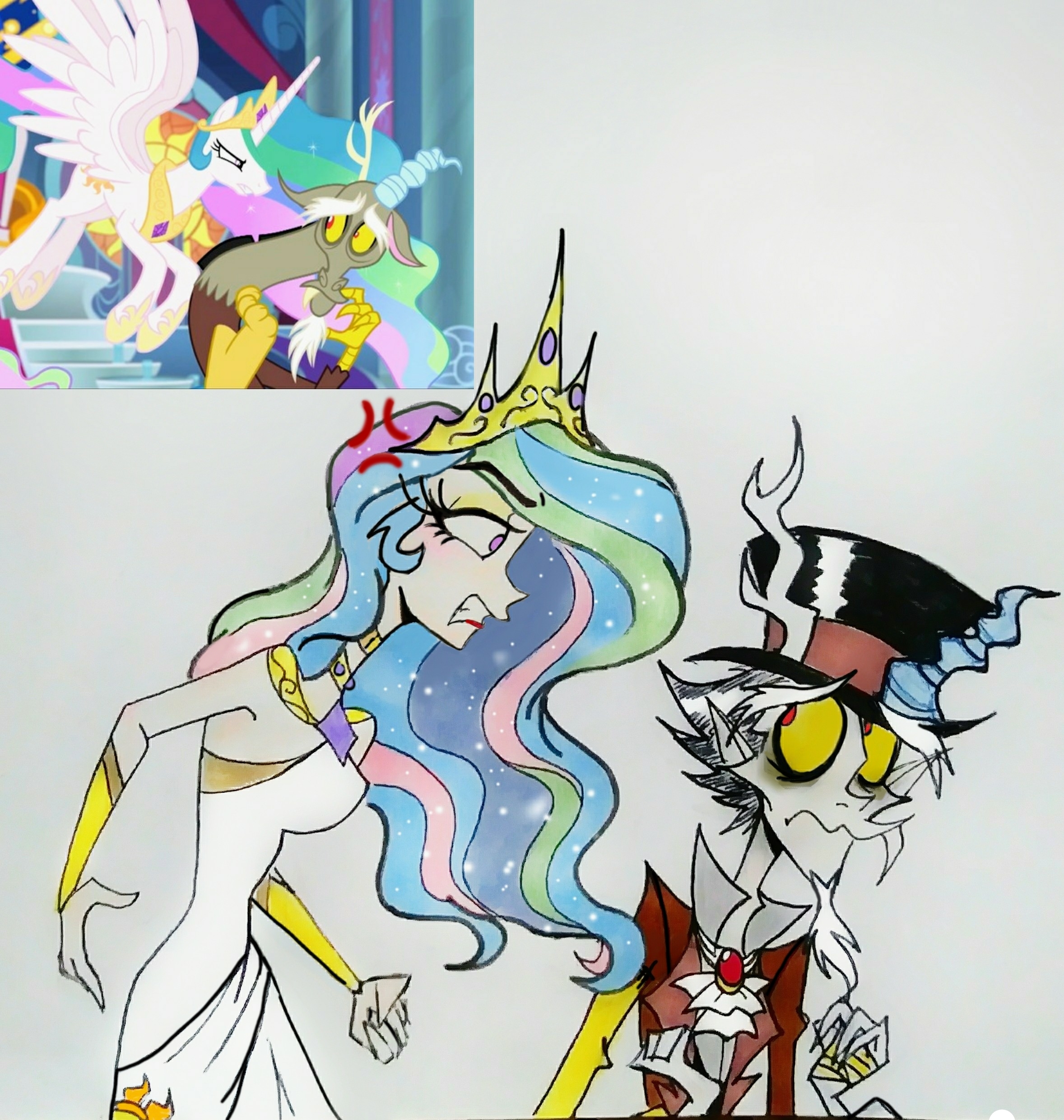 #2328851 - safe, artist:citi, screencap, discord, princess celestia ...