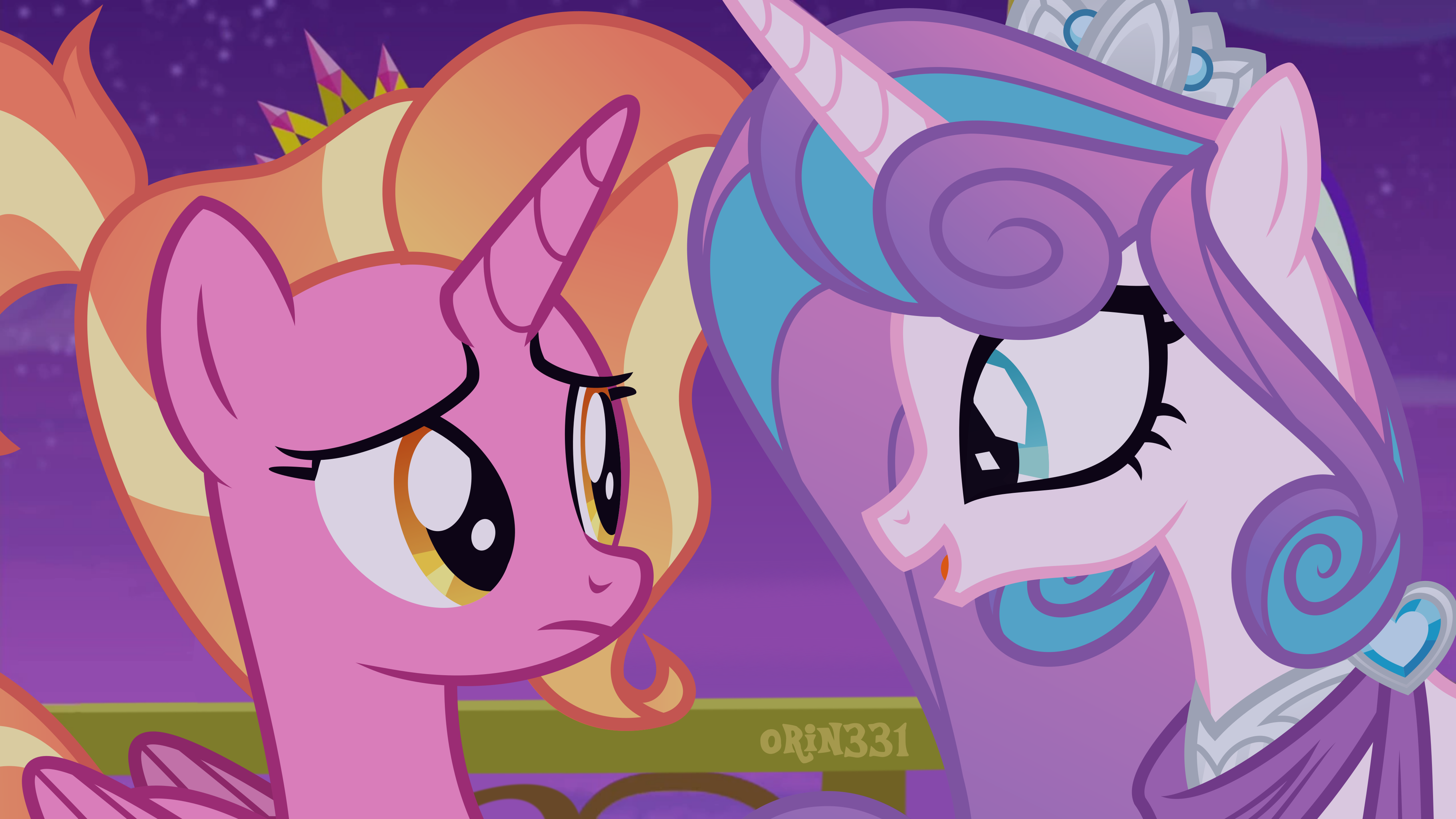 #2362192 - safe, artist:orin331, edit, luster dawn, princess flurry ...