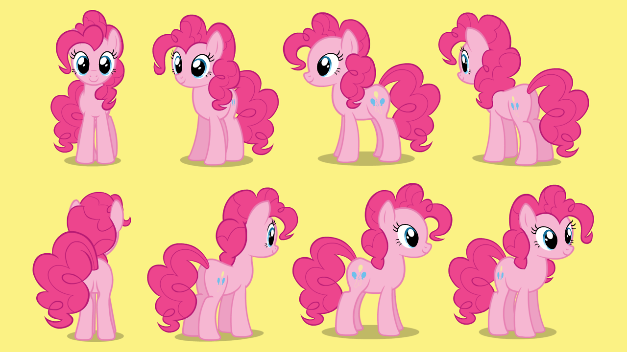 #2377734 - safe, pinkie pie, earth pony, pony, butt, female, front view ...