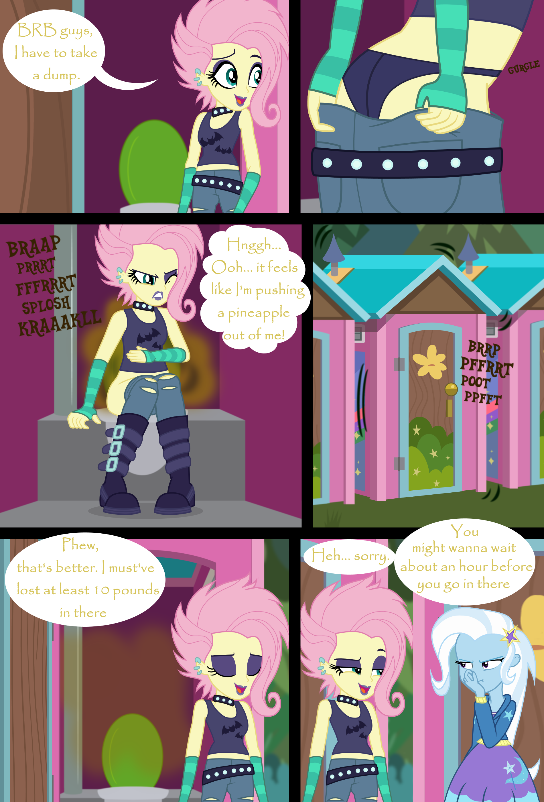 2380394 Suggestive Artist Lightning Musicwave Fluttershy Trixie