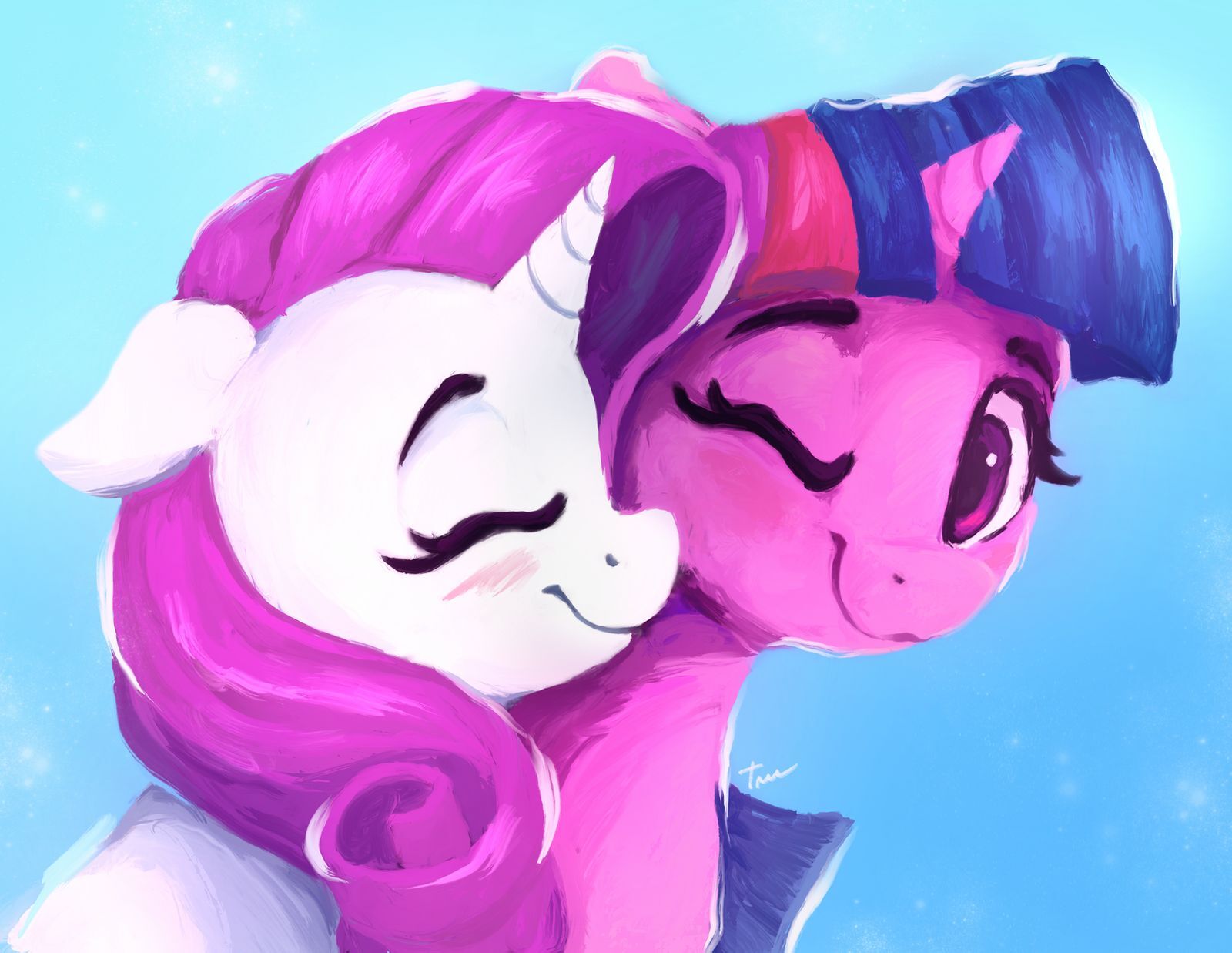 #2368977 - safe, artist:thefloatingtree, rarity, twilight sparkle, pony ...