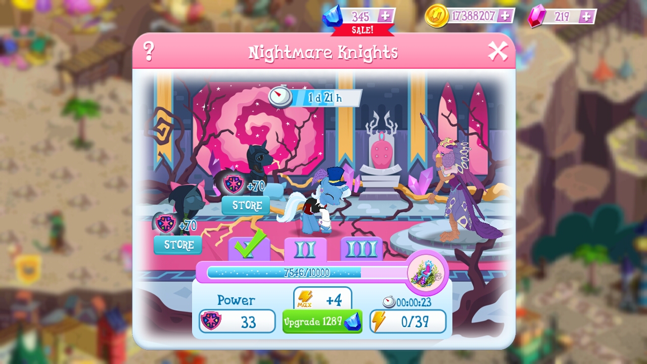 #2401748 - safe, gameloft, screencap, princess eris, stygian, trixie ...