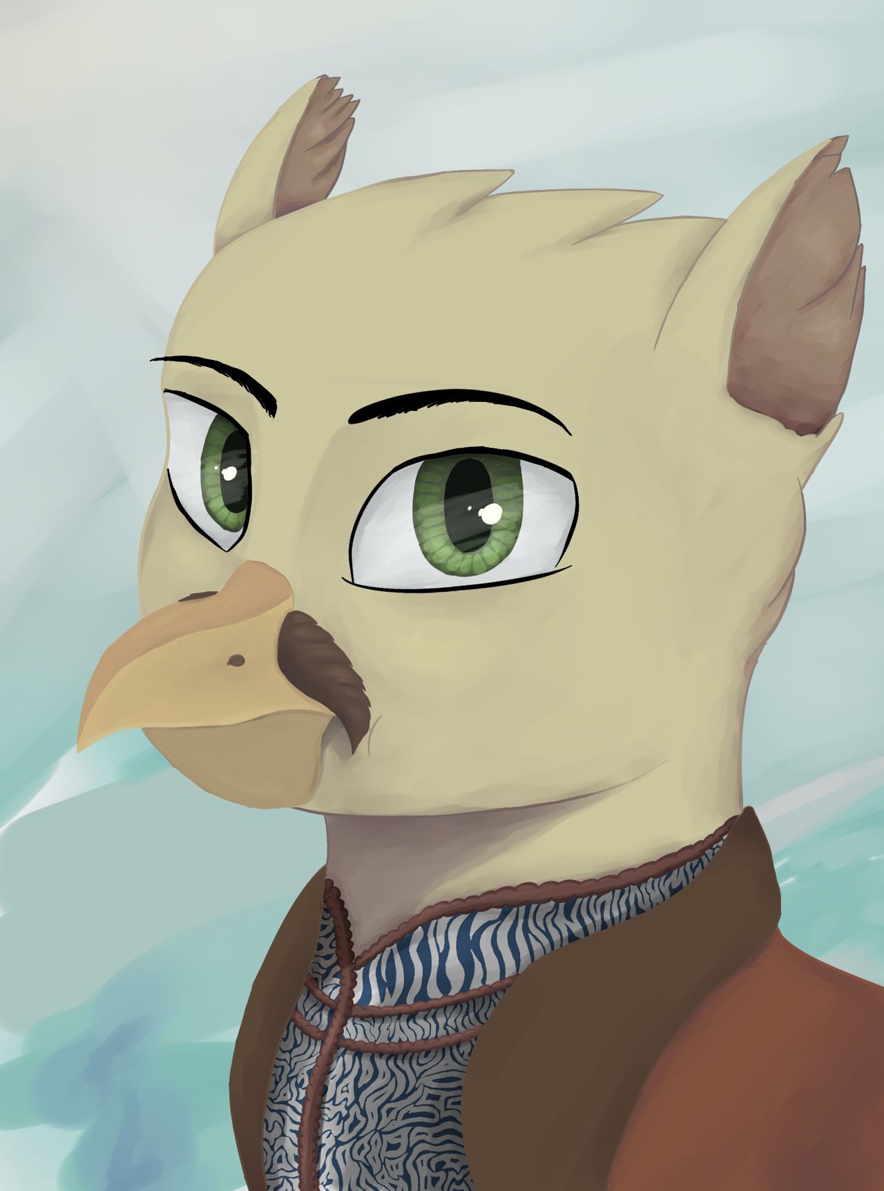 #2403474 - safe, artist:monx94, oc, griffon, original species ...