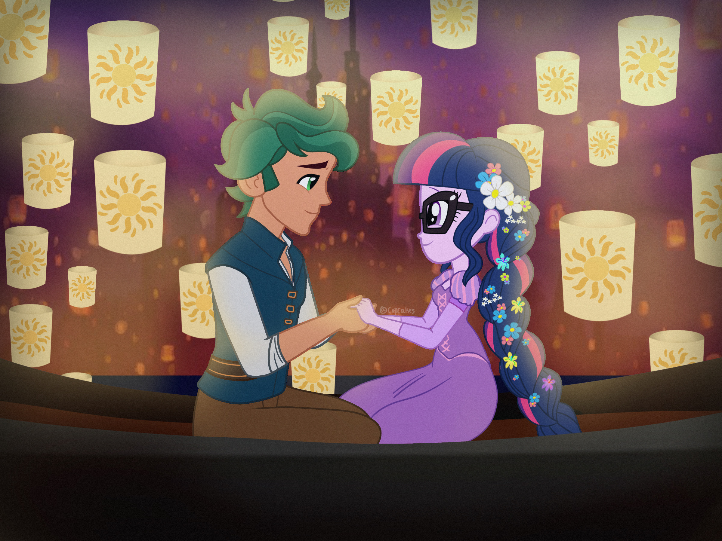 #2406957 - safe, artist:cxpcakes, sci-twi, timber spruce, twilight ...