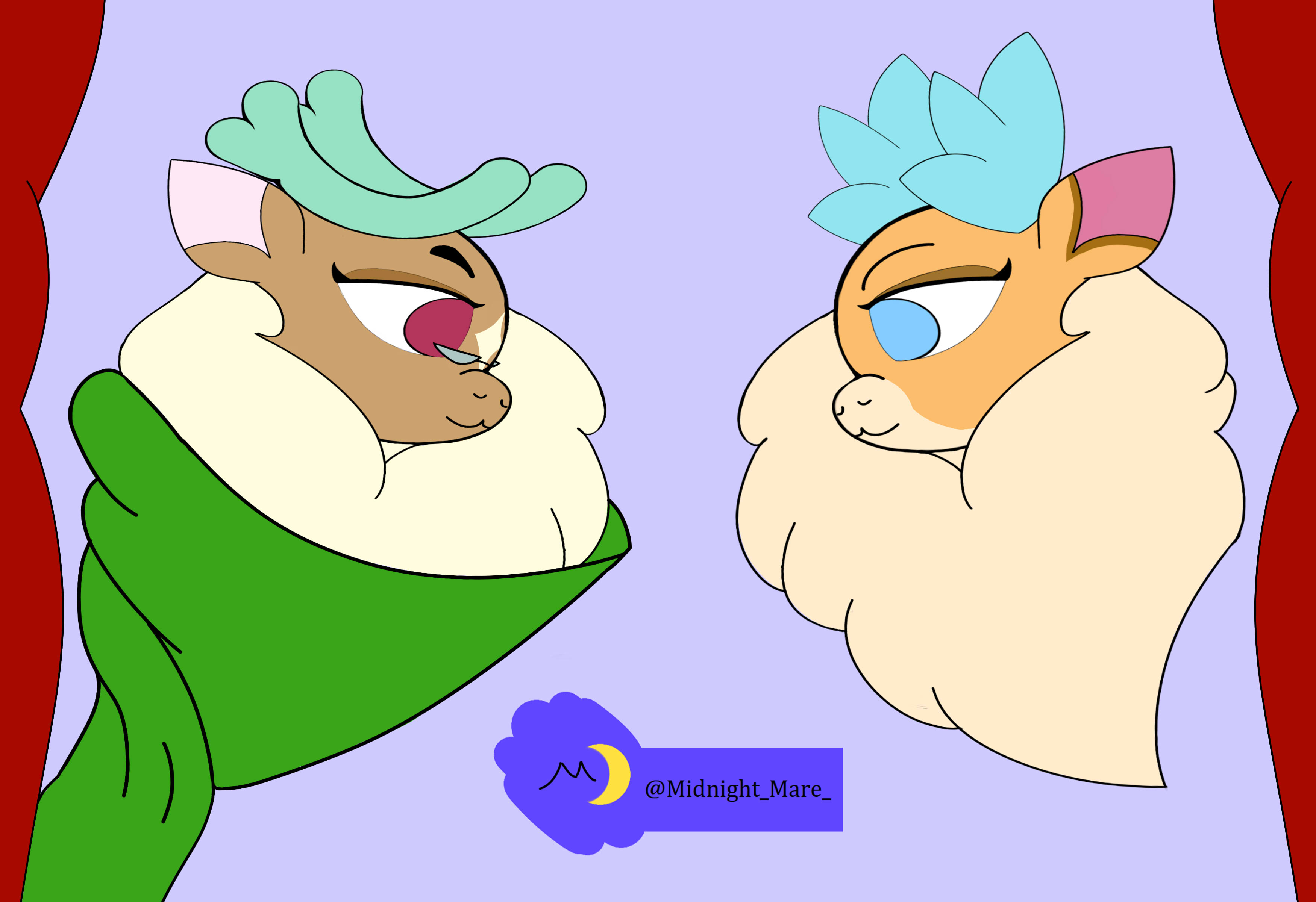 #2391419 - safe, artist:midnight_mare, cashmere (tfh), velvet (tfh ...