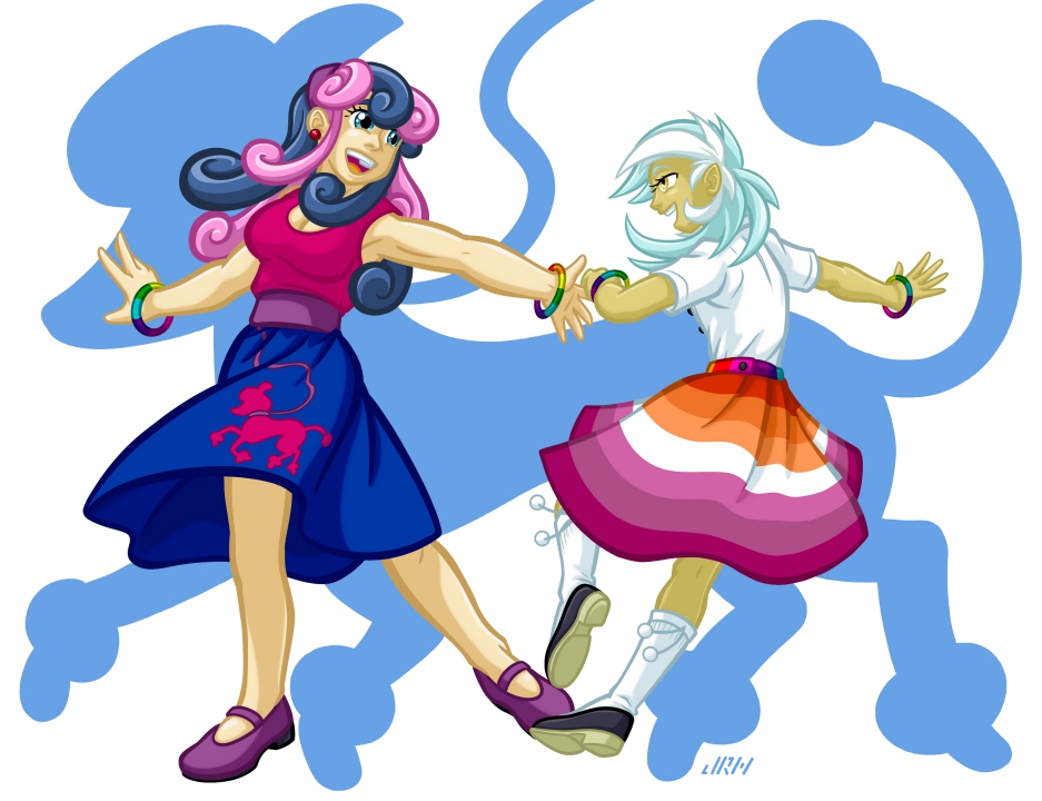 #2392609 - safe, artist:texasuberalles, bon bon, lyra heartstrings ...