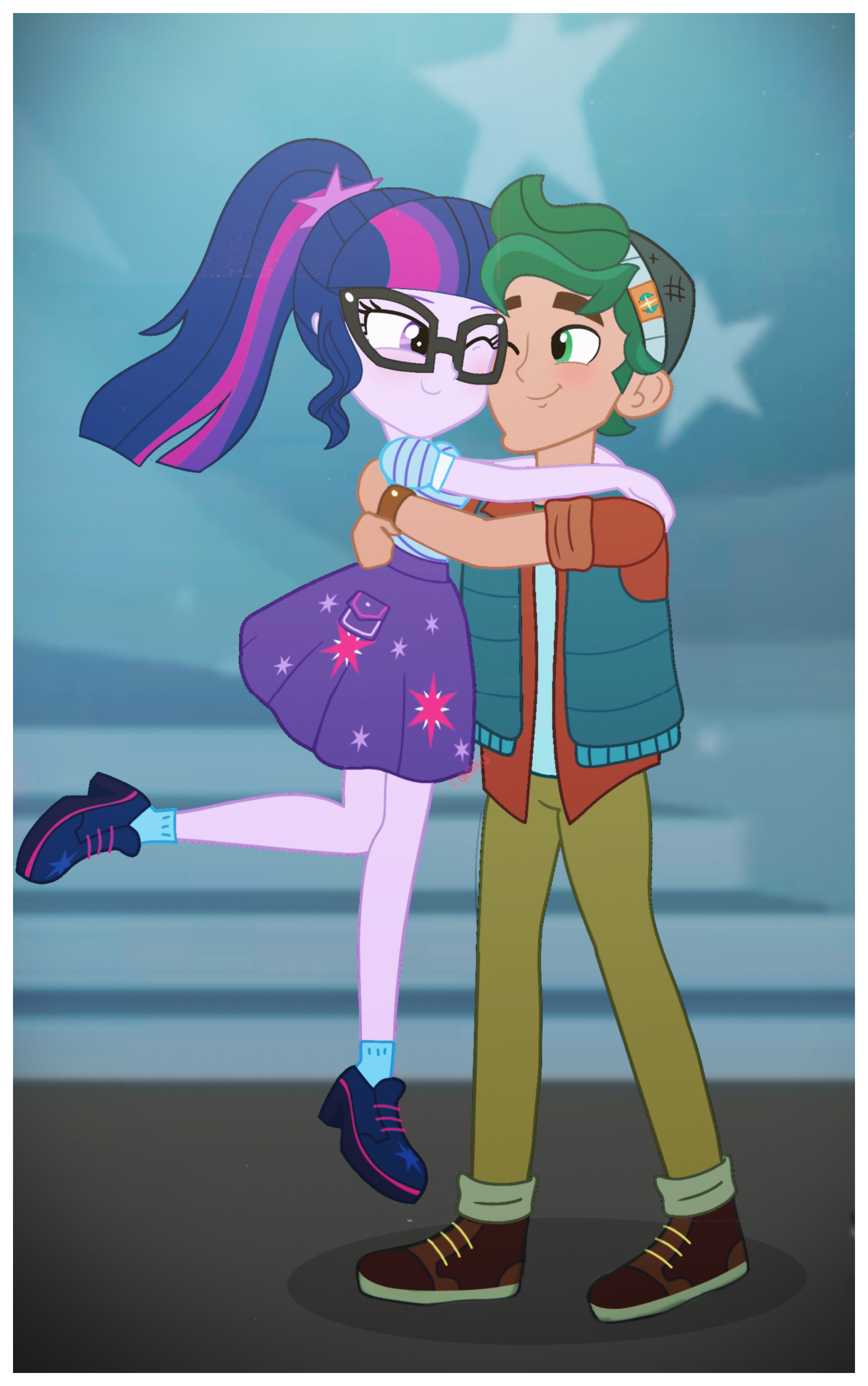 #2426050 - safe, artist:cxpcakes, sci-twi, timber spruce, twilight ...