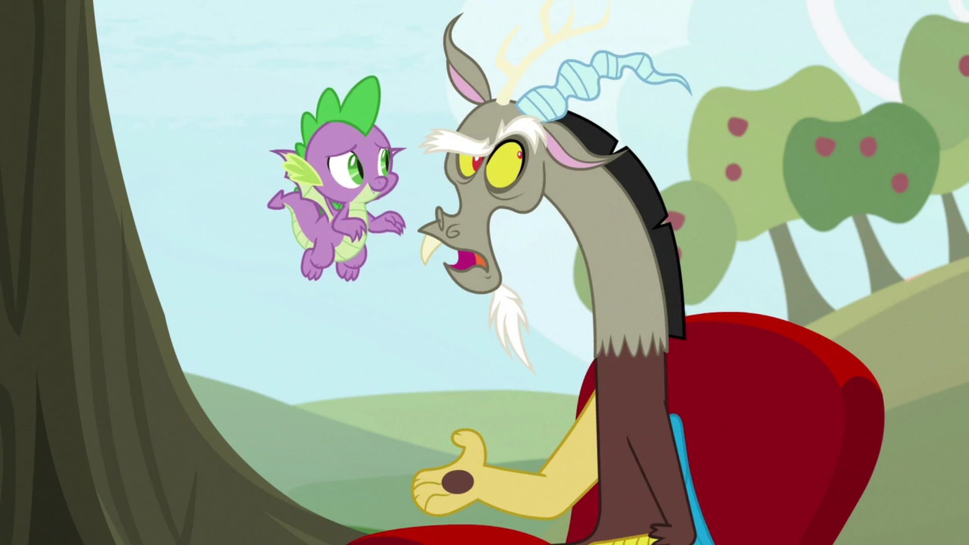 #2430869 - safe, screencap, discord, spike, dragon, the big mac ...