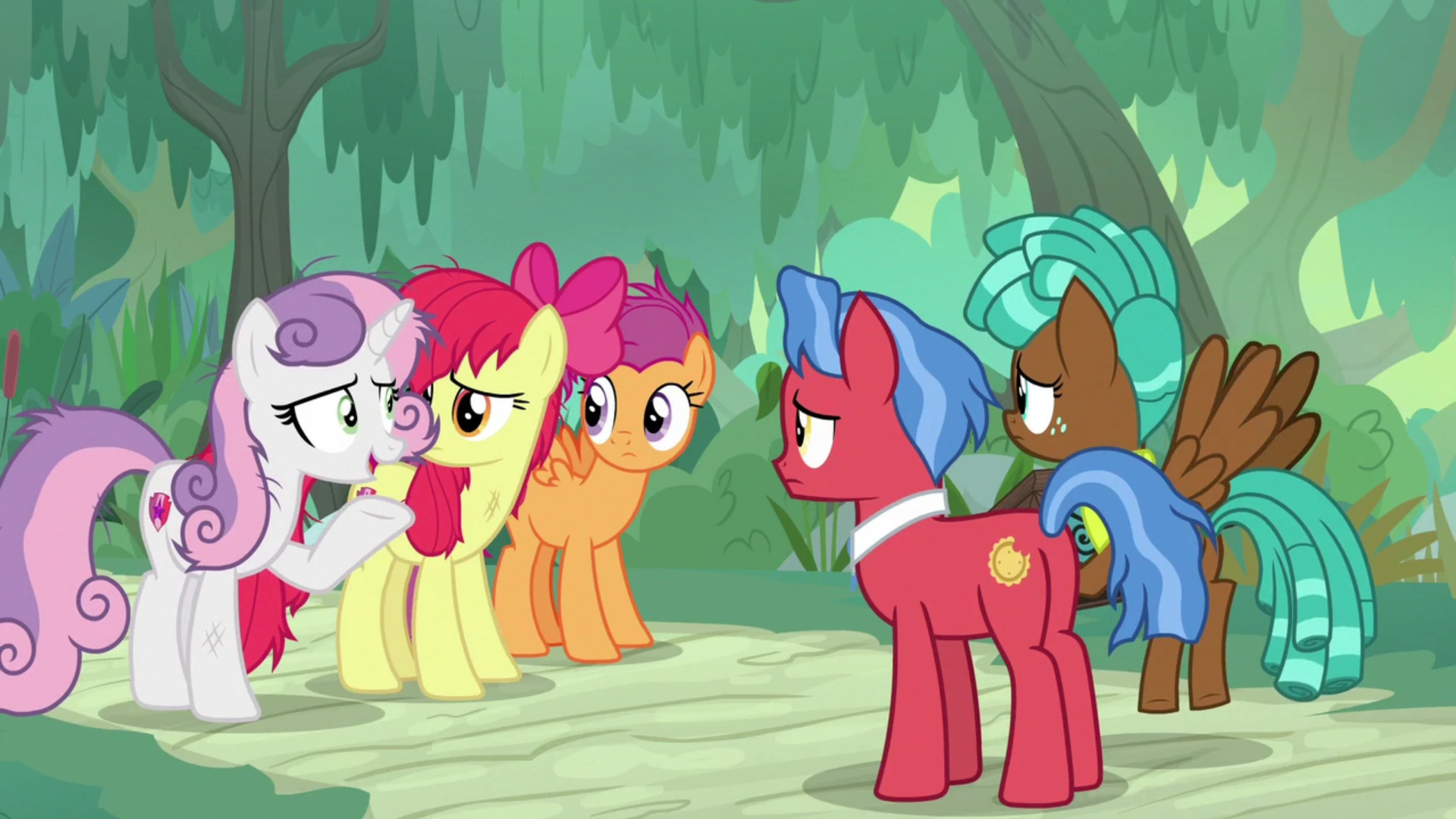 #2418548 - safe, screencap, apple bloom, biscuit, scootaloo, spur ...