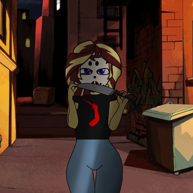 #2454115 - semi-grimdark, sunset shimmer, equestria girls, creepy ...