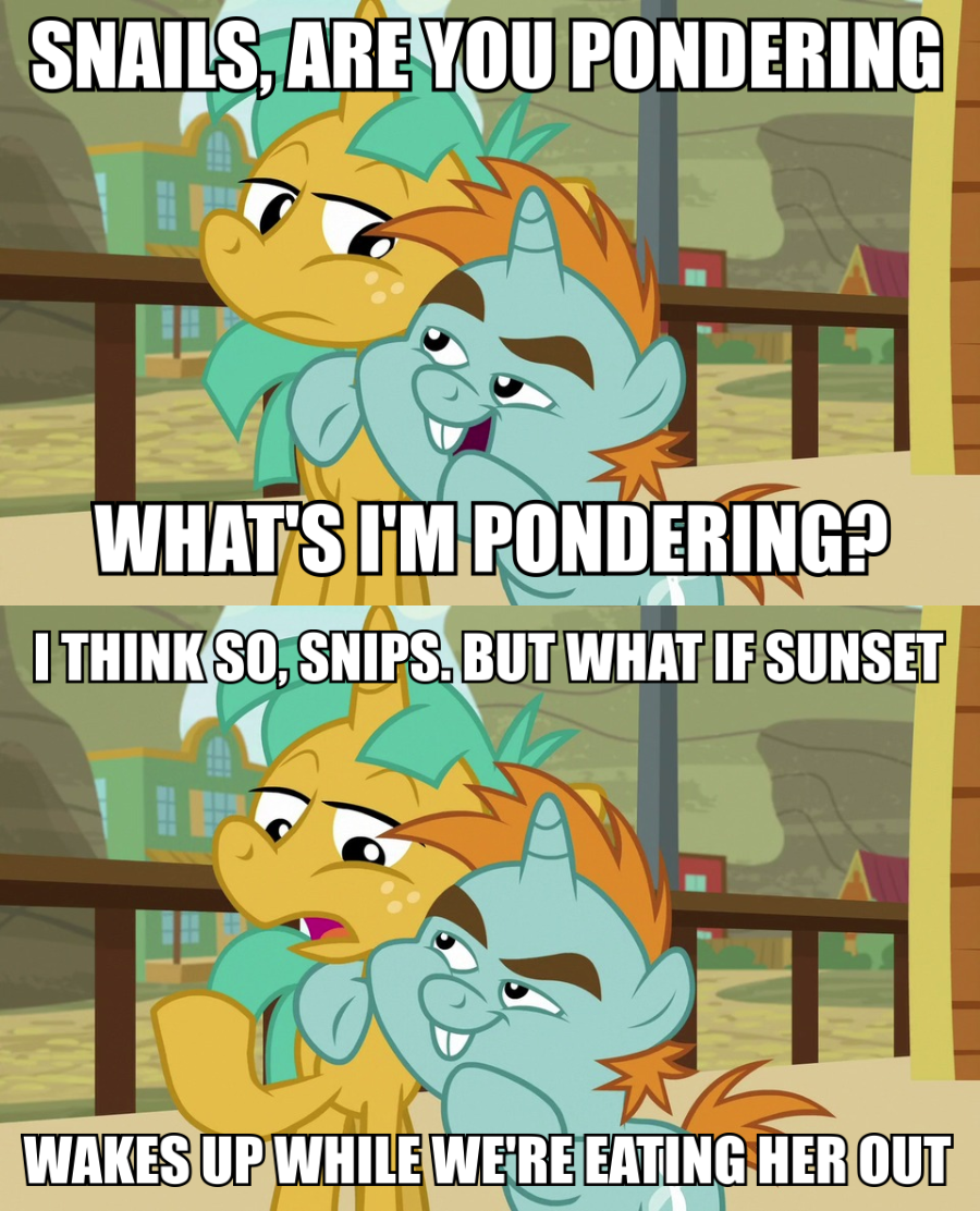 #2454465 - suggestive, edit, edited screencap, screencap, snails, snips ...