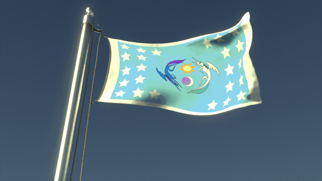 #2525231 - safe, animated, flag, flag of equestria, flag pole, flag ...