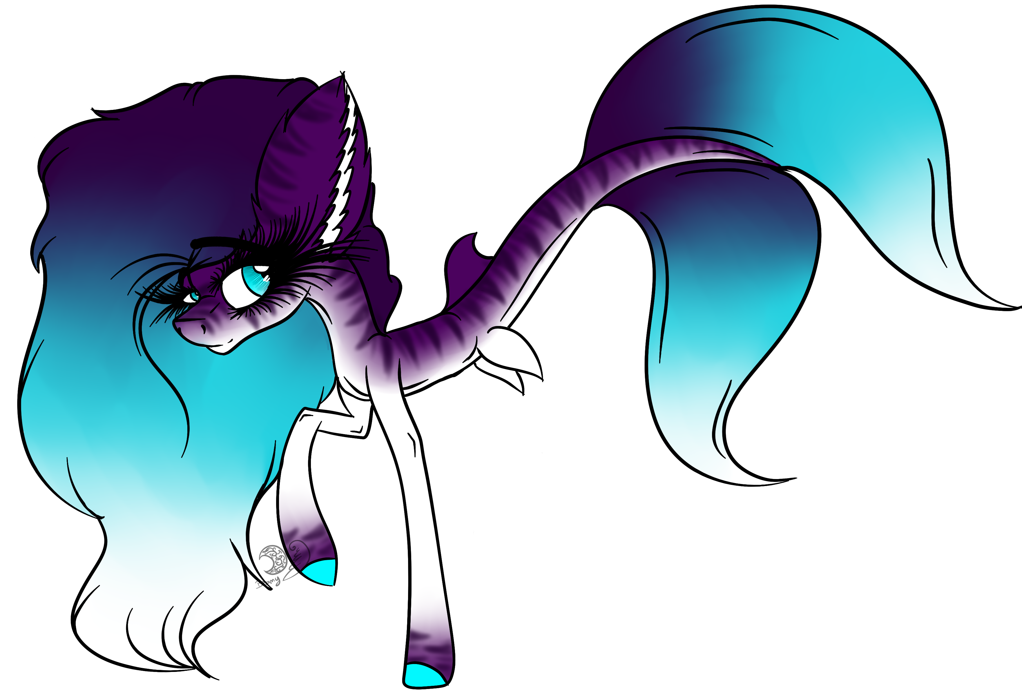 #2721218 - safe, artist:beamybutt, oc, oc only, pony, sea pony, seapony ...